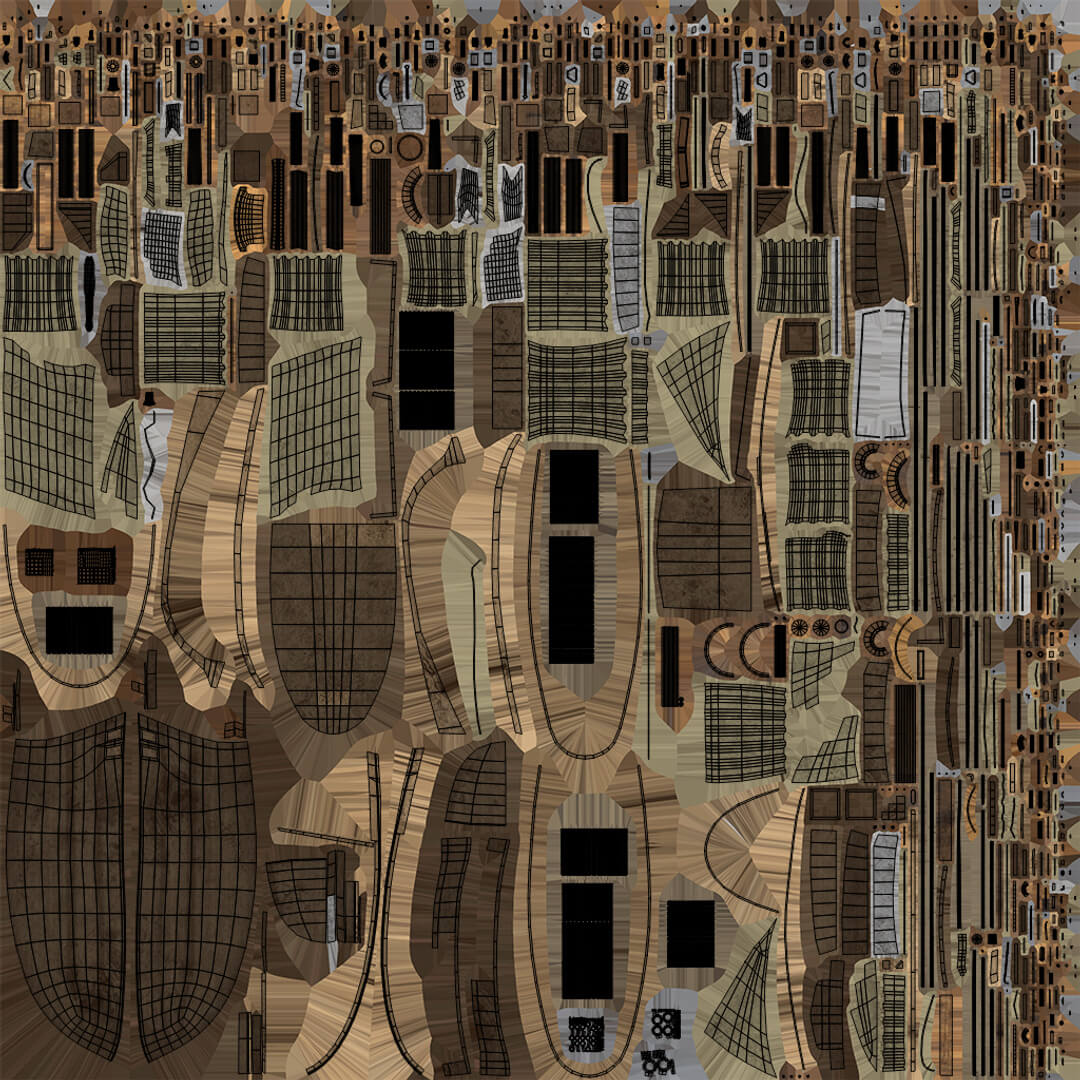 Sailing Ship Barque Dusted All PBR - 3D Model by Eight Vertex