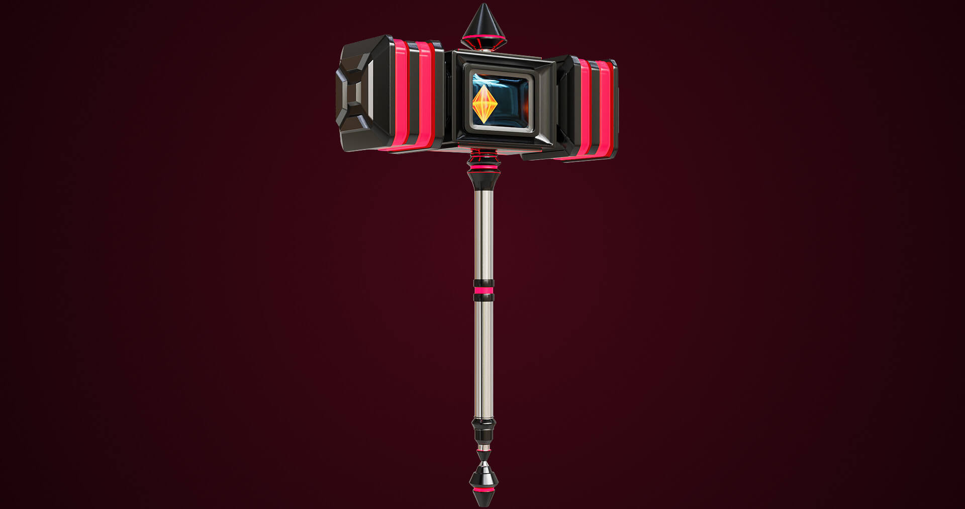 Sci Fi Battle Hammer 02 - 3D Model by Eight Vertex