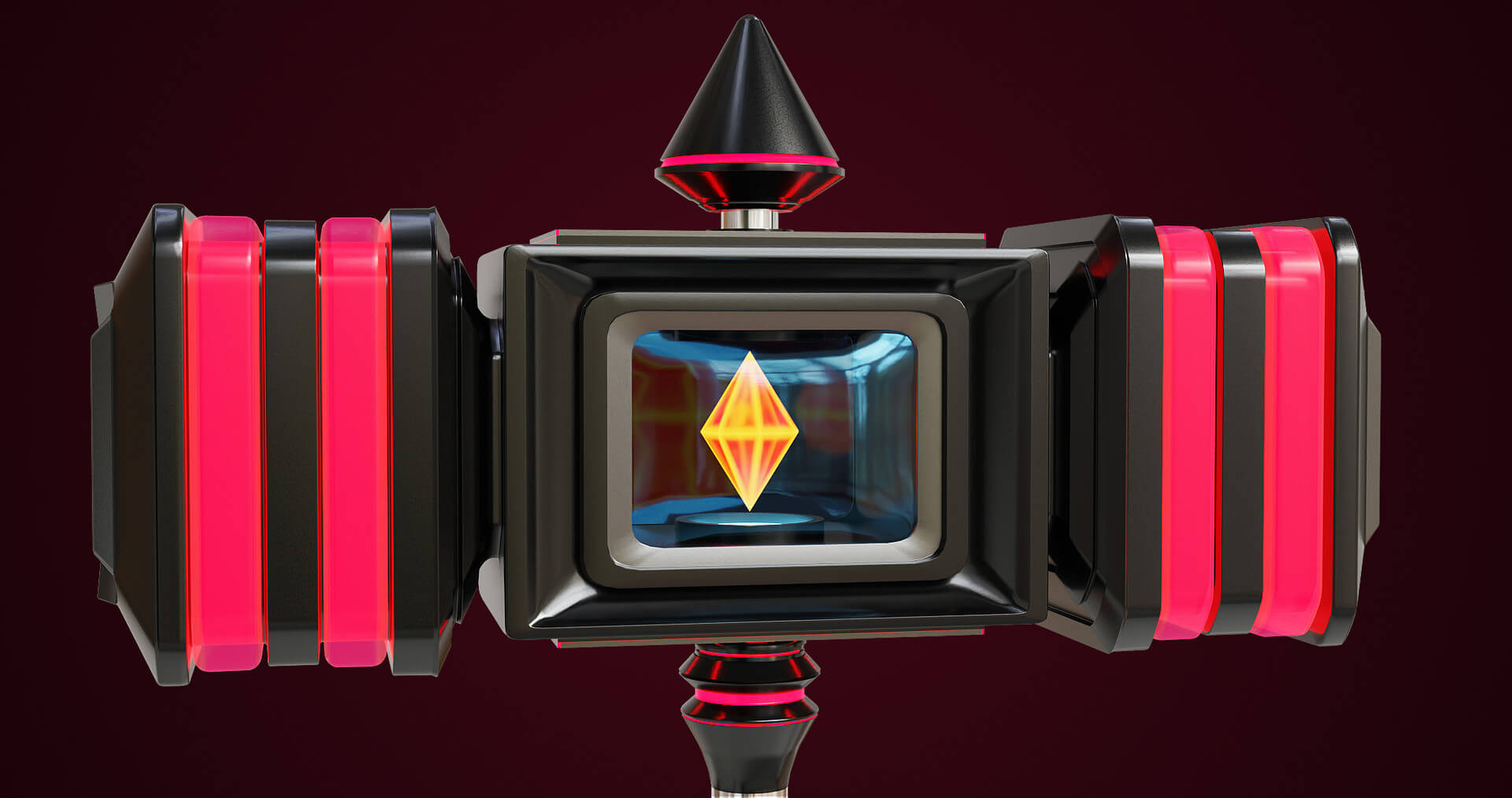 Sci Fi Battle Hammer 02 - 3D Model by Eight Vertex