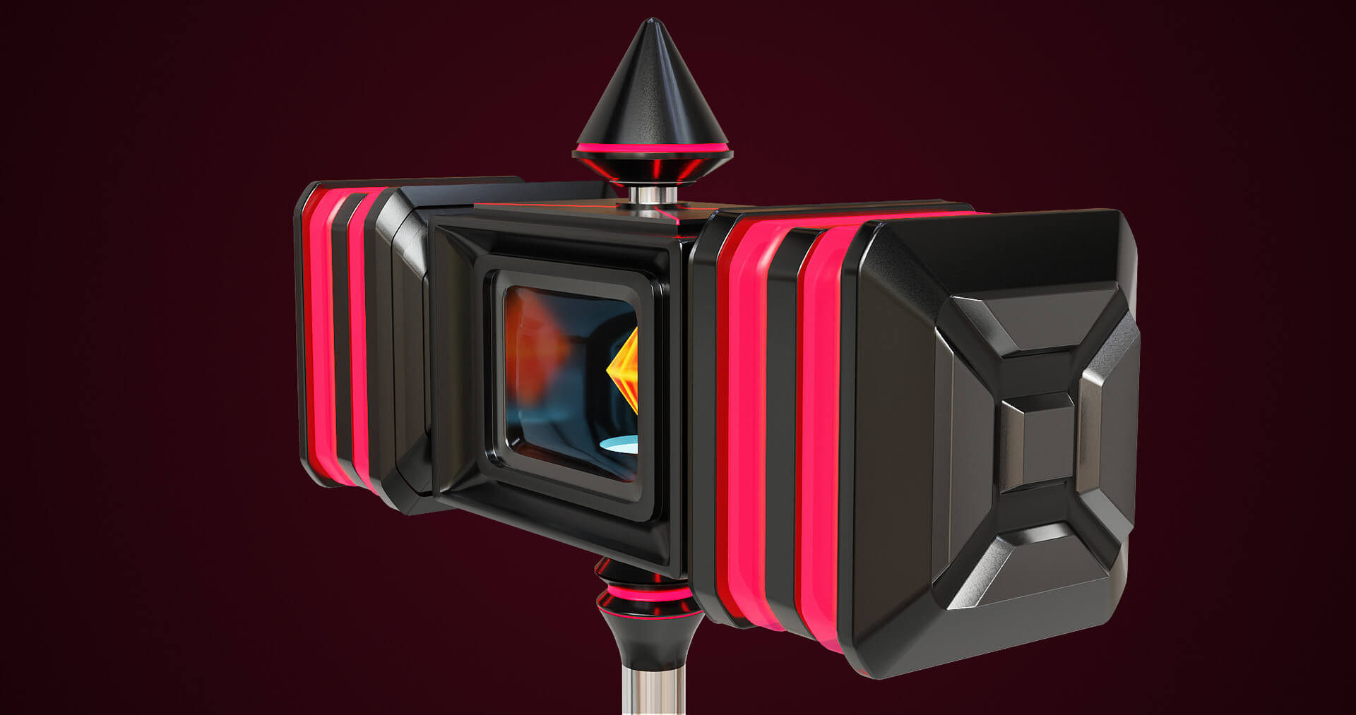 Sci Fi Battle Hammer 02 - 3D Model by Eight Vertex