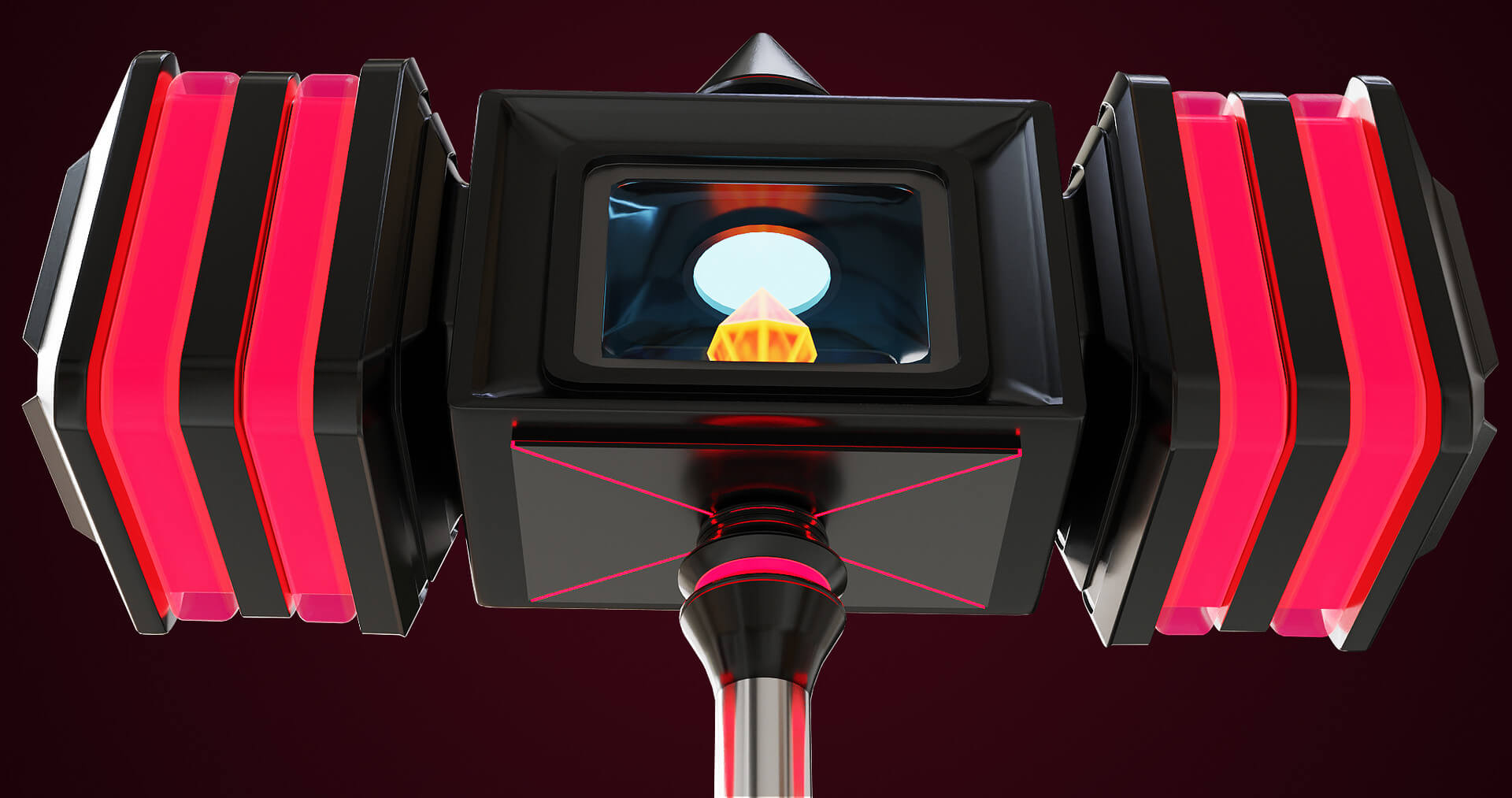 Sci Fi Battle Hammer 02 - 3D Model by Eight Vertex