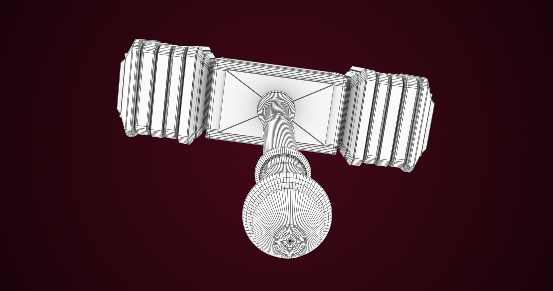 Sci Fi Battle Hammer 02 - 3D Model by Eight Vertex