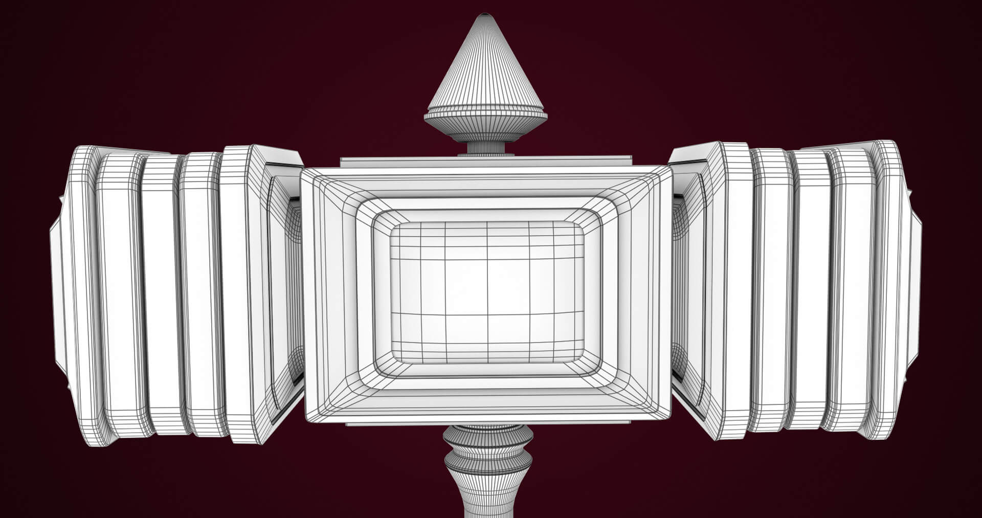 Sci Fi Battle Hammer 02 - 3D Model by Eight Vertex