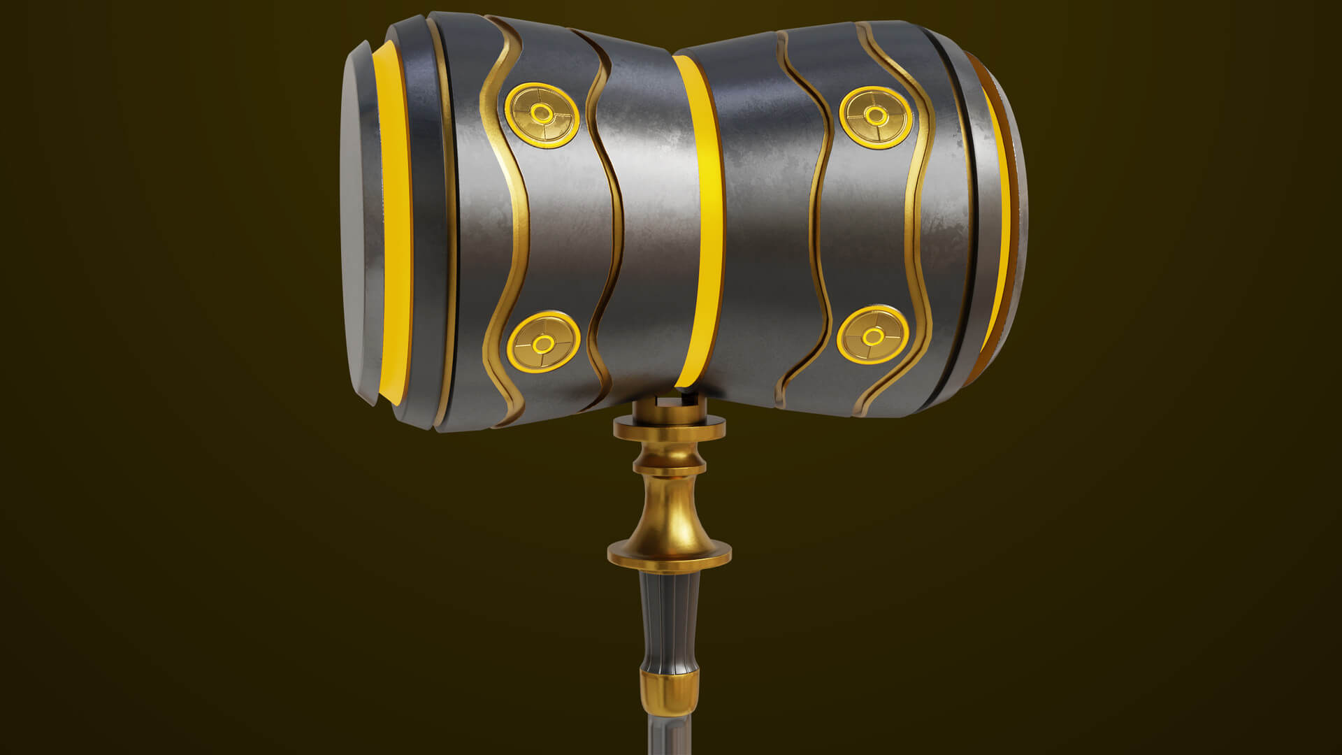 Sci-Fi Battle Hammer 03 All PBR Unity UE Textures Included 3D Model by ...