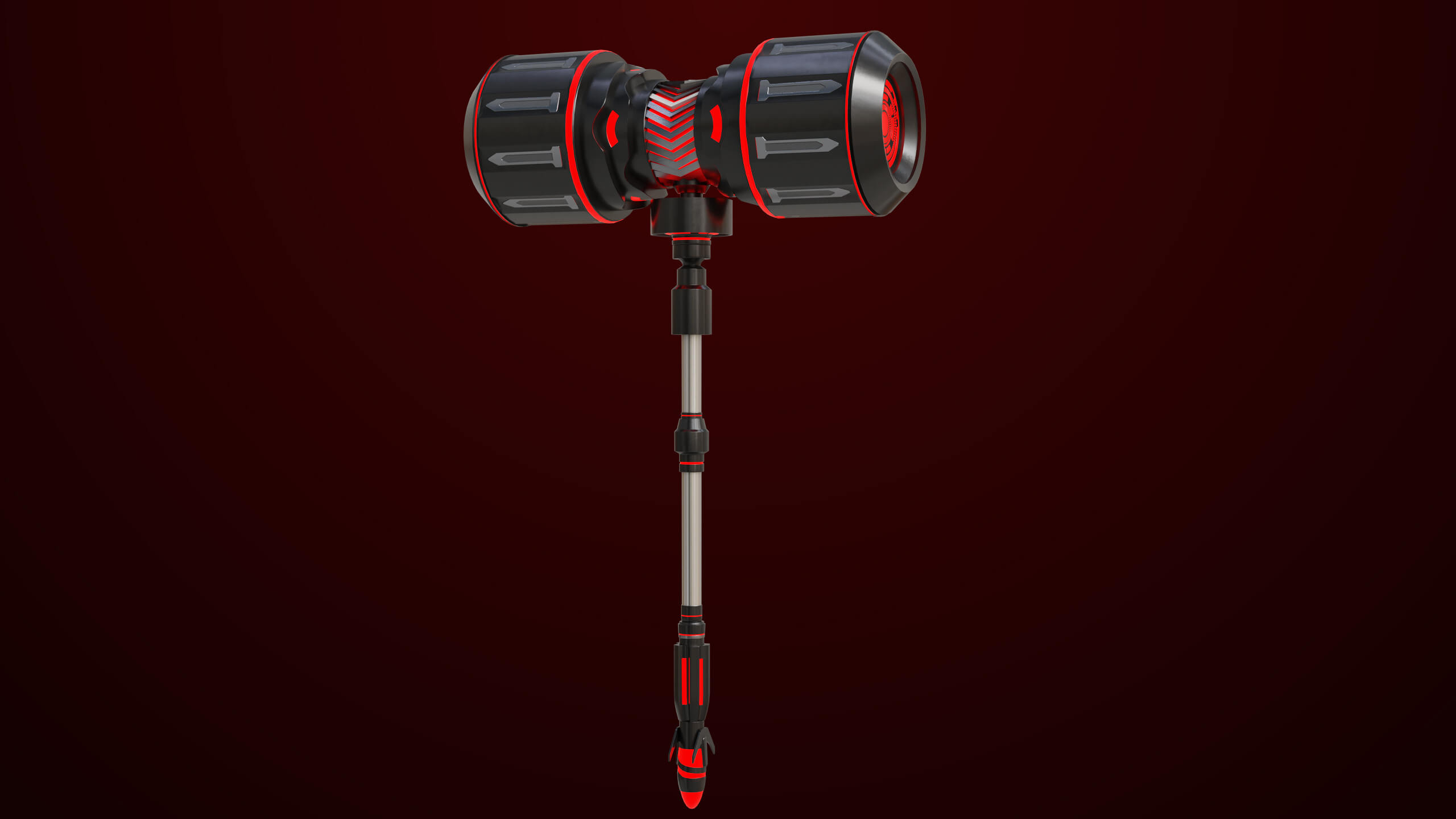 Sci-Fi Battle Hammer 04 All PBR Unity UE Textures Included 3D Model by Eight Vertex