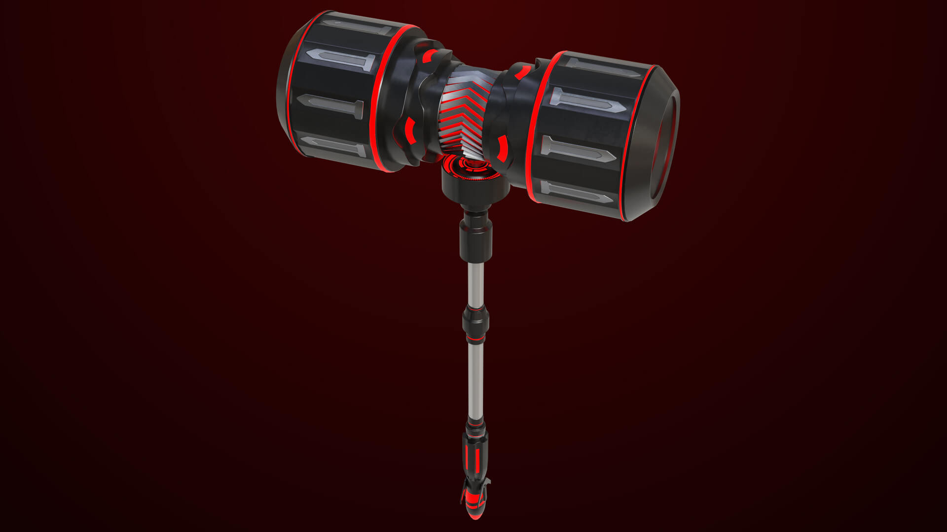 Sci-Fi Battle Hammer 04 All PBR Unity UE Textures Included 3D Model by ...