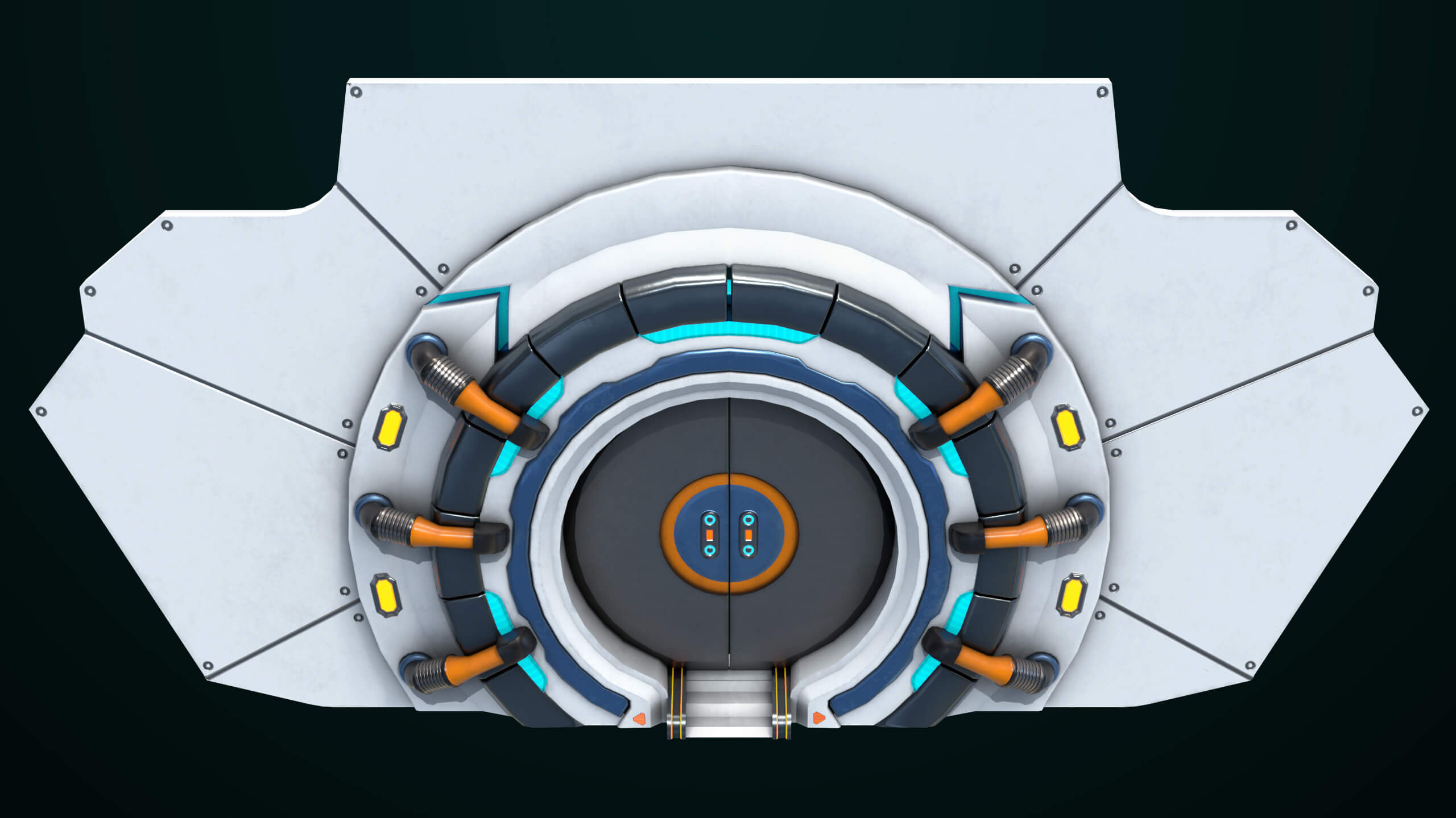 Sci-Fi Door 03 All PBR Unity UE Textures Included 3D Model by Eight Vertex