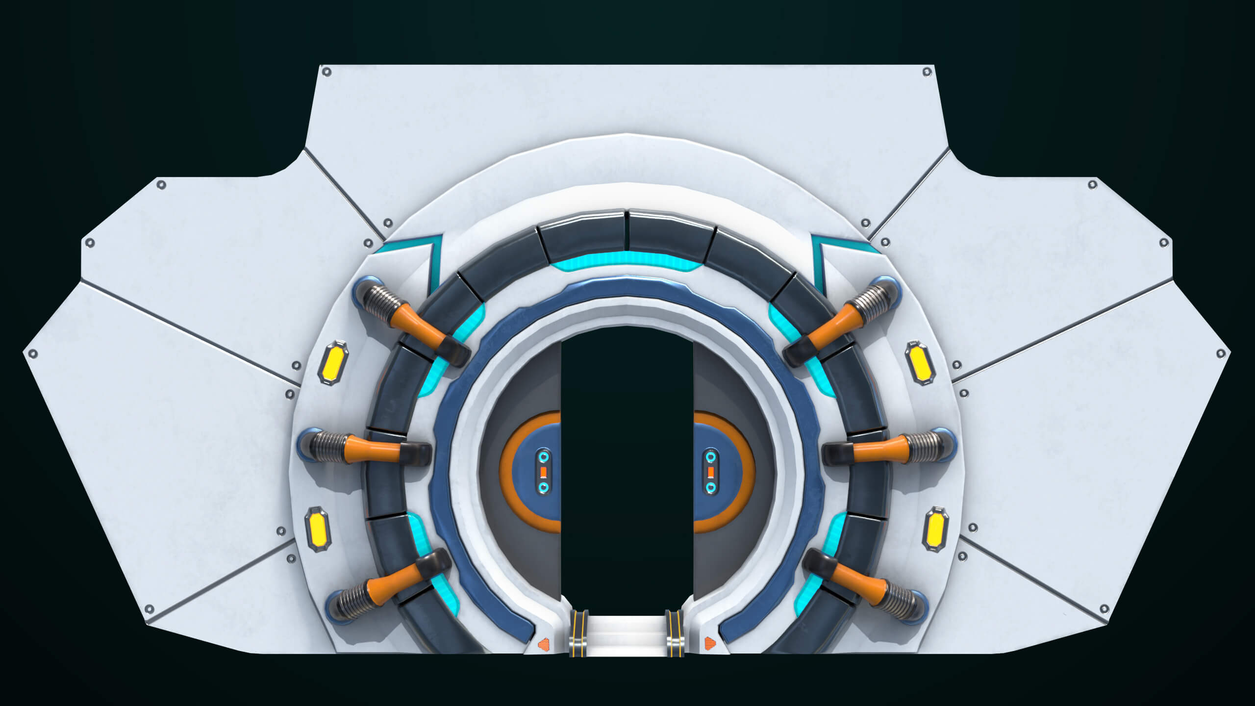 Sci-Fi Door 03 All PBR Unity UE Textures Included 3D Model by Eight Vertex