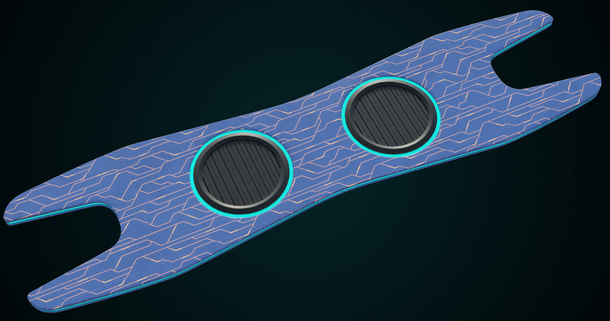 Sci-Fi Hoverboard 1 All PBR Textures Included 3D Model by Eight Vertex