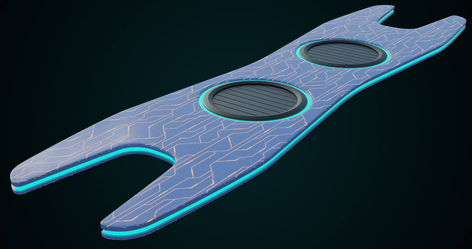 Sci-Fi Hoverboard 1 All PBR Textures Included 3D Model by Eight Vertex