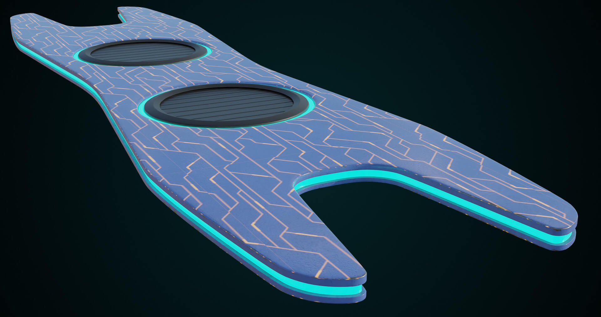 Sci-Fi Hoverboard 1 All PBR Textures Included 3D Model by Eight Vertex