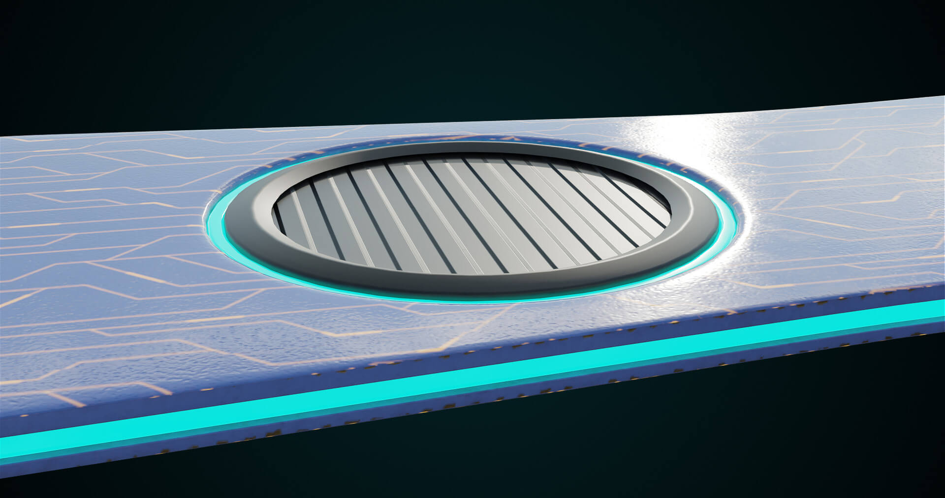 Sci-Fi Hoverboard 1 All PBR Textures Included 3D Model by Eight Vertex