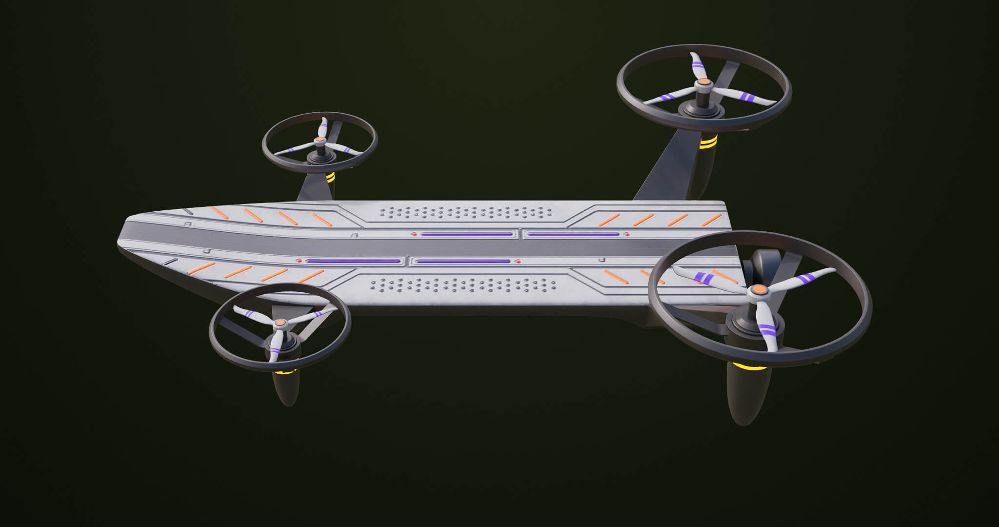 Sci-Fi Hoverboard 10 All PBR Unity UE Textures Included 3D Model by Eight Vertex