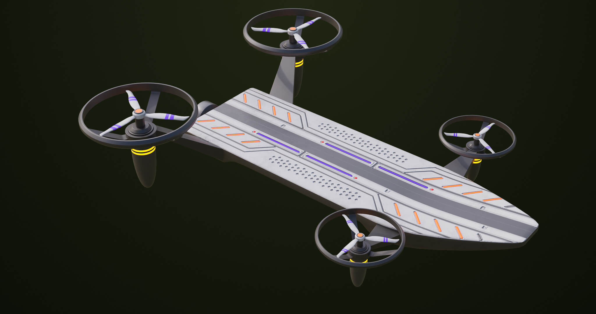 Sci-Fi Hoverboard 10 All PBR Unity UE Textures Included 3D Model by Eight Vertex