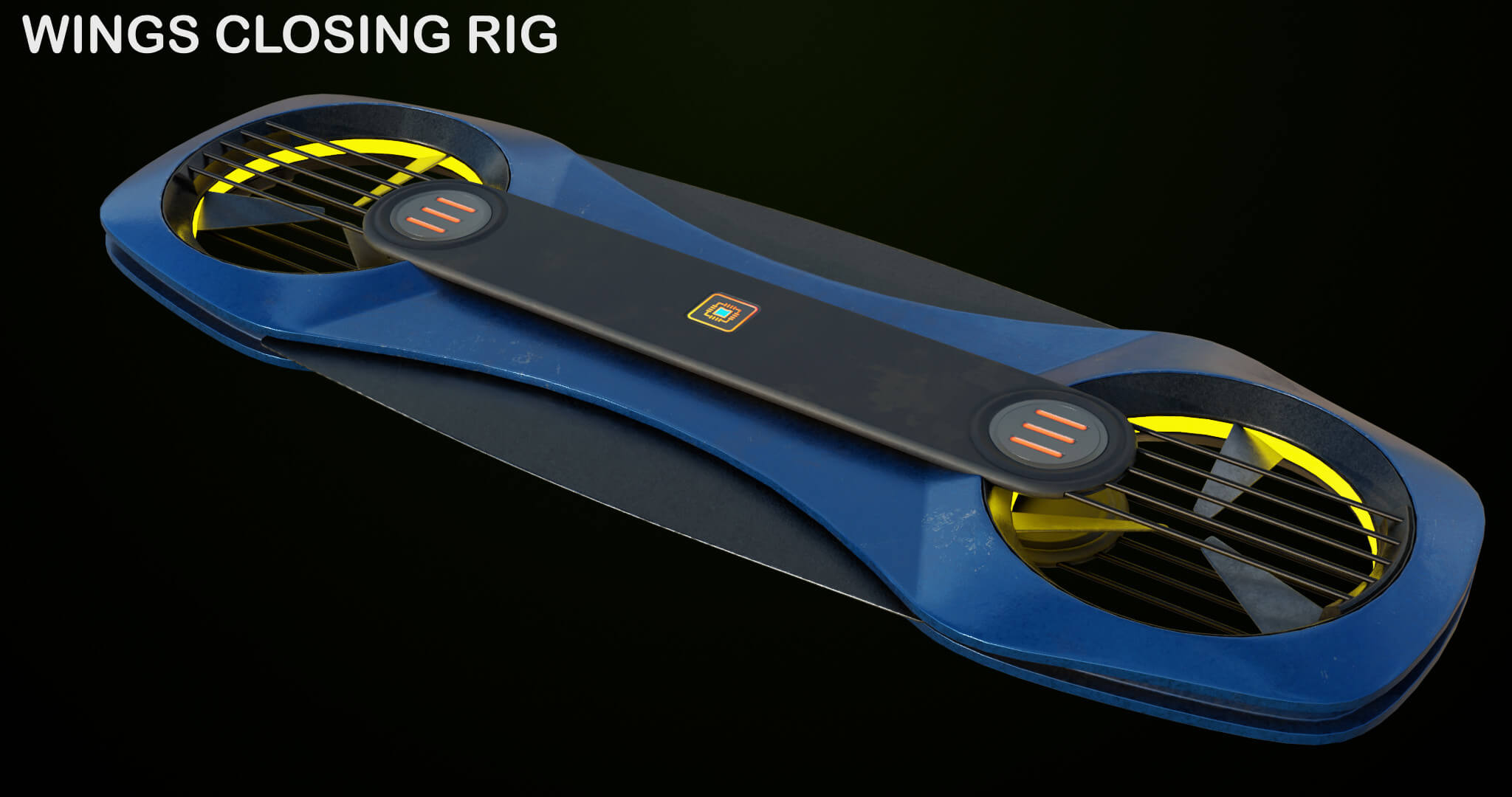 Sci-Fi Hoverboard 2 All PBR Unity UE Textures Included 3D Model by ...