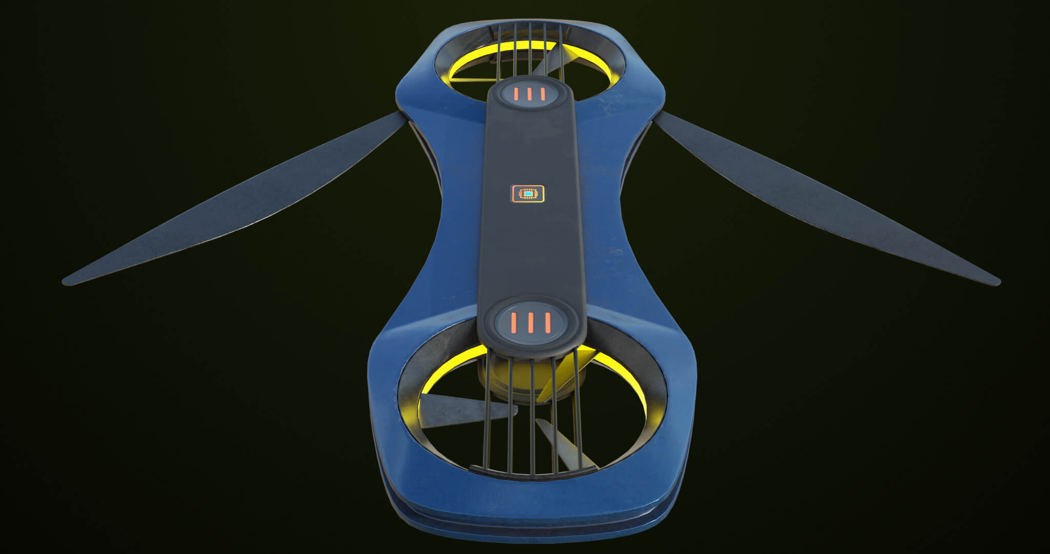 Sci-Fi Hoverboard 2 All PBR Unity UE Textures Included 3D Model by Eight Vertex