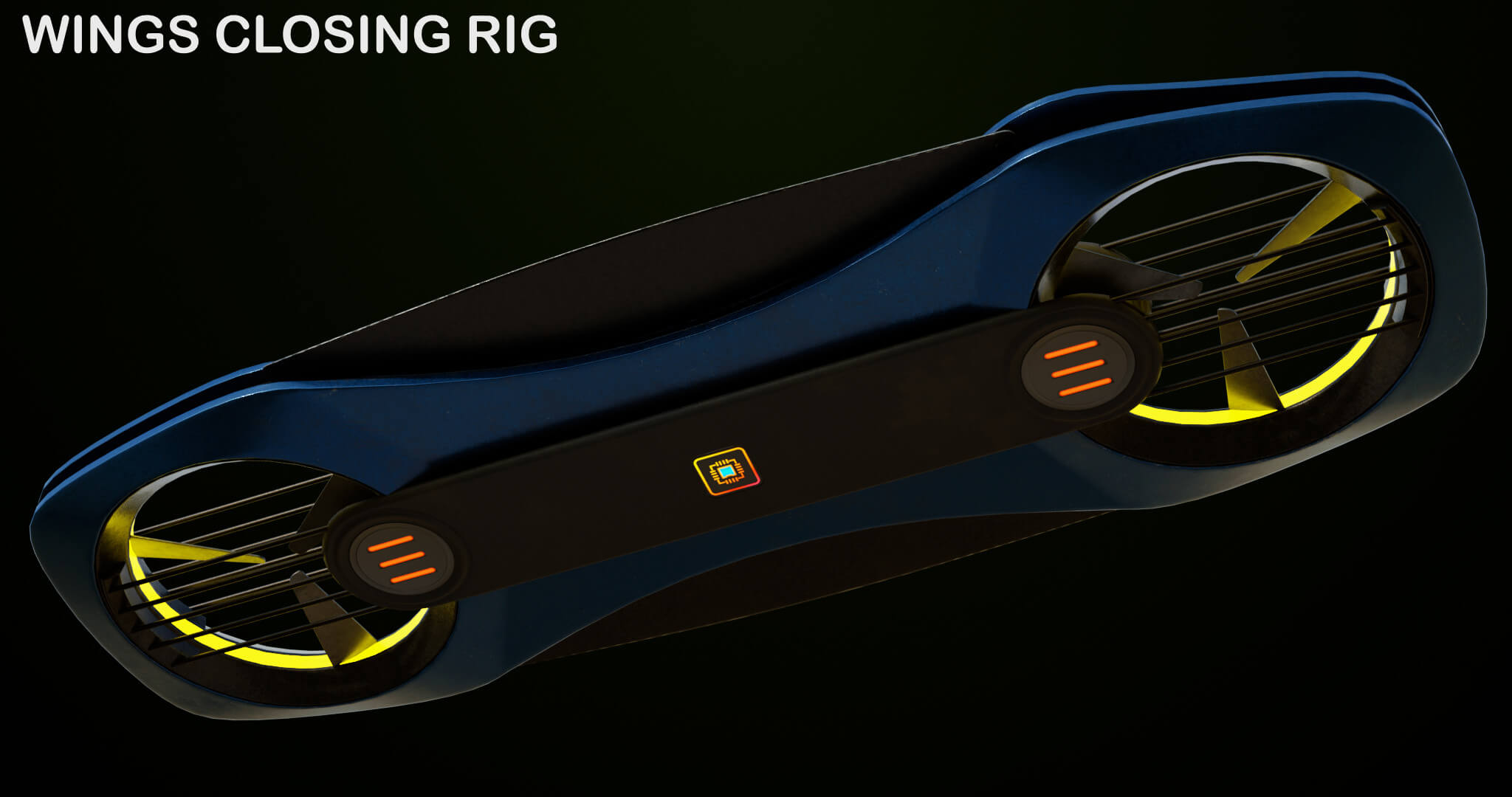 Sci-Fi Hoverboard 2 All PBR Unity UE Textures Included 3D Model by Eight Vertex