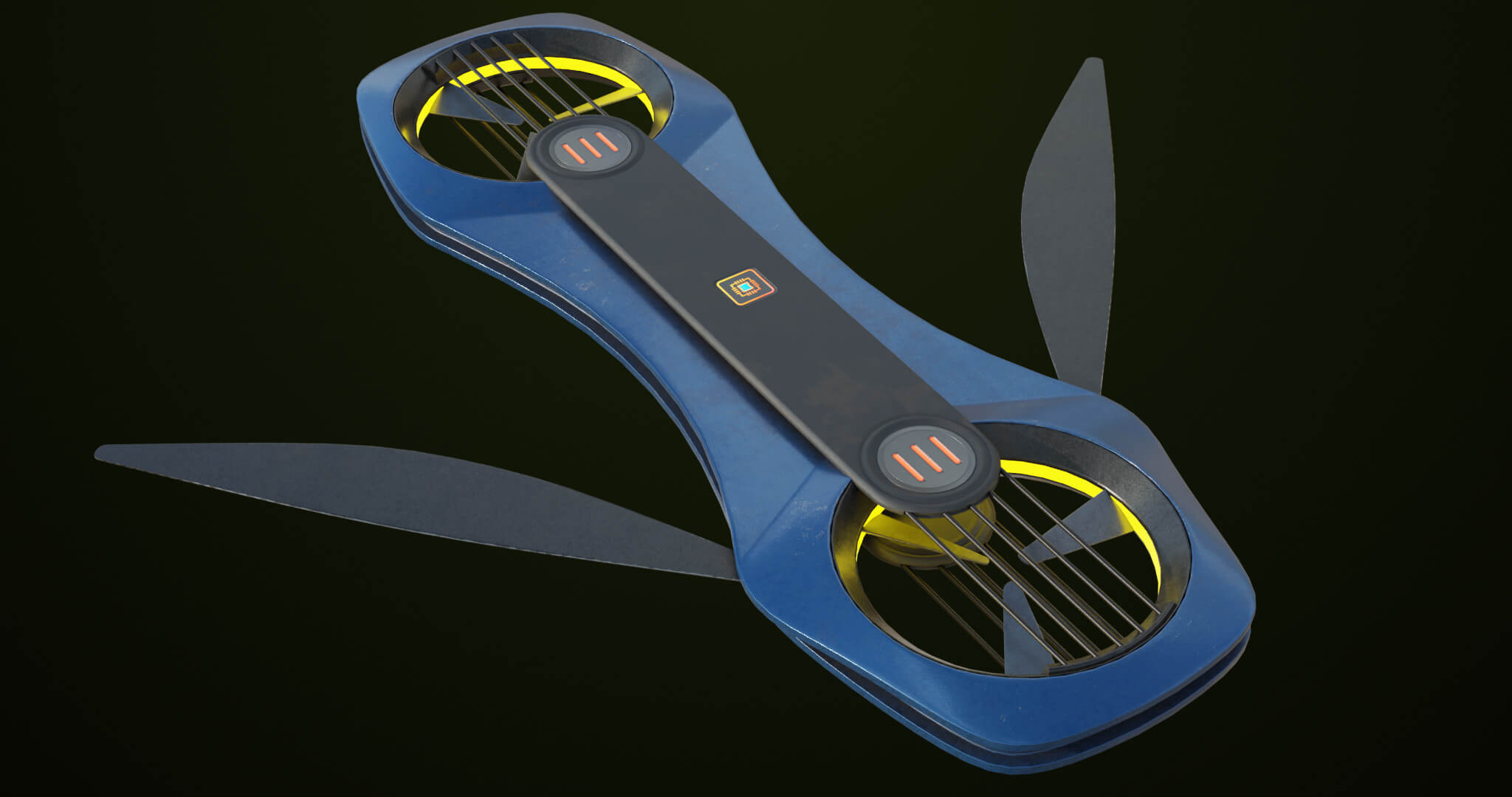 Sci-Fi Hoverboard 2 All PBR Unity UE Textures Included 3D Model by ...