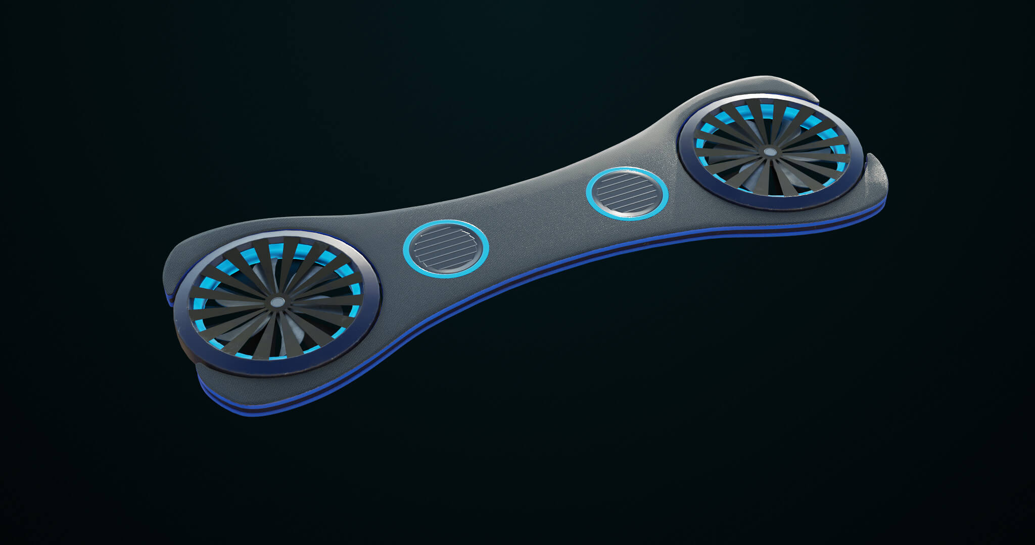 Sci-Fi Hoverboard 3 All PBR Unity UE Textures Included 3D Model by ...
