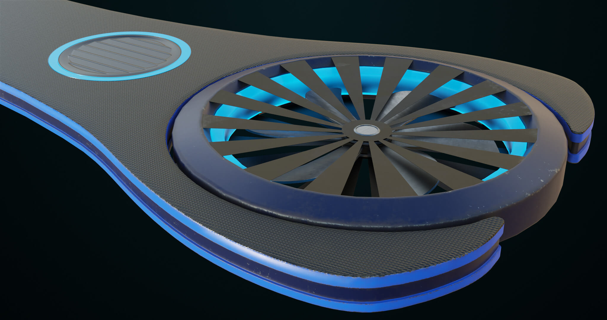 Sci-Fi Hoverboard 3 All PBR Unity UE Textures Included 3D Model by ...