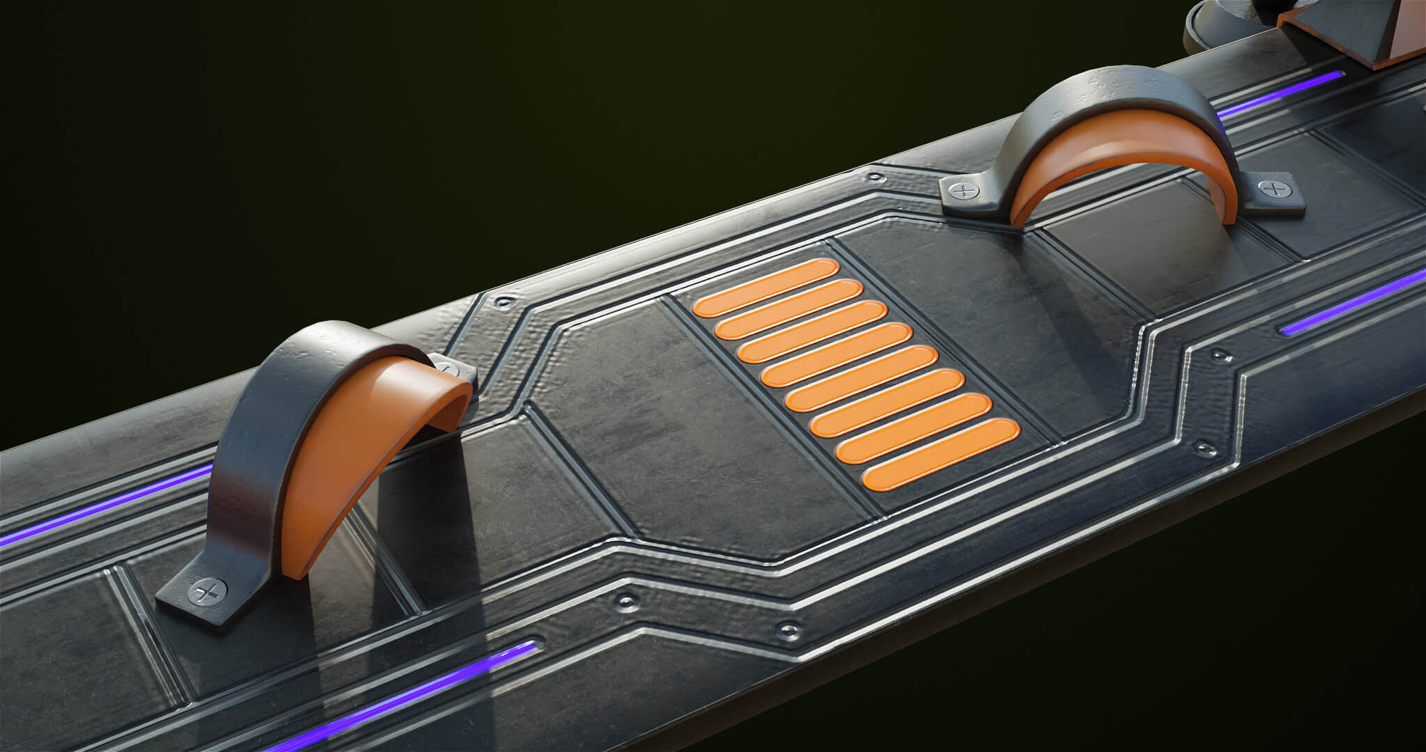 Sci-Fi Hoverboard 8 All PBR Unity UE Textures Included 3D Model by Eight Vertex