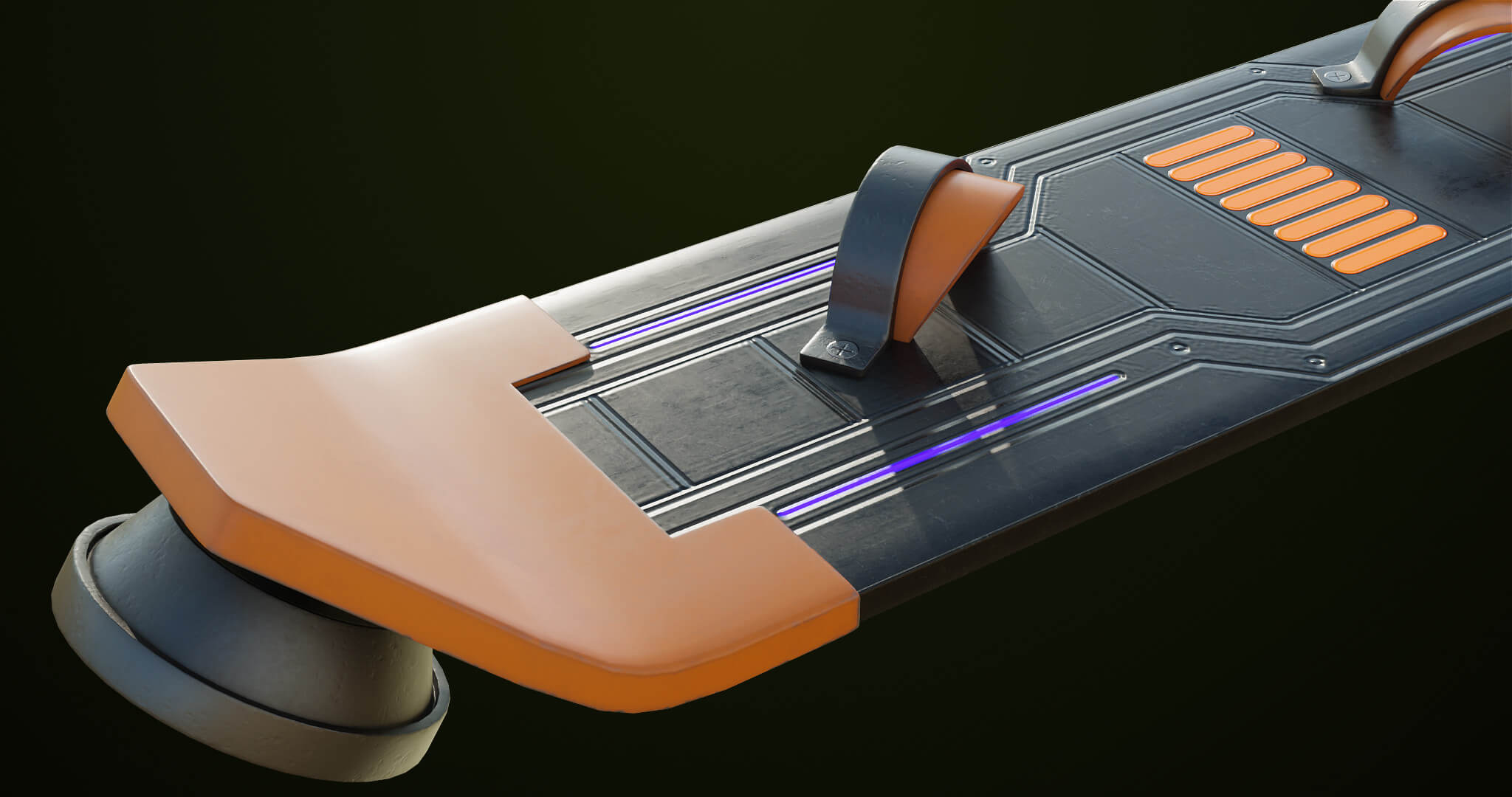 Sci-Fi Hoverboard 8 All PBR Unity UE Textures Included 3D Model by Eight Vertex