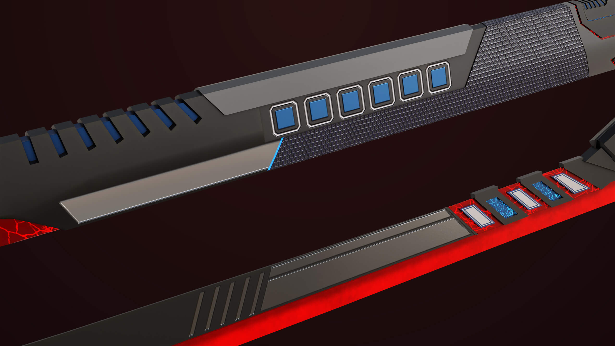 Sci-Fi Sword 02 All PBR Unity UE Textures Included 3D Model by Eight Vertex