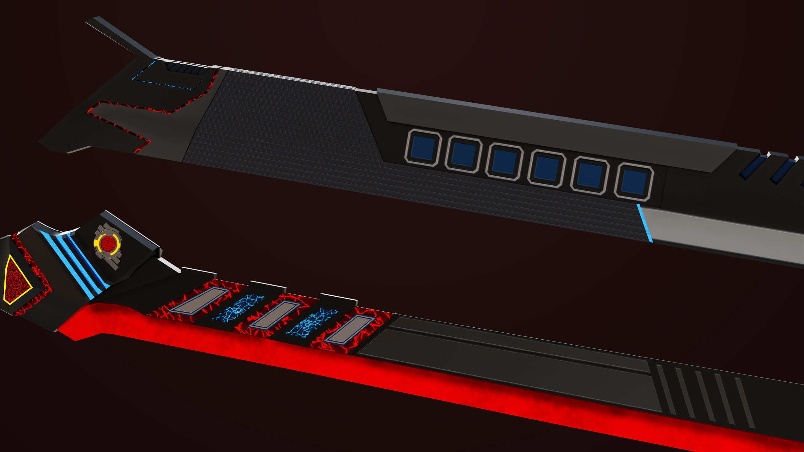 Sci-Fi Sword 02 All PBR Unity UE Textures Included 3D Model by Eight Vertex