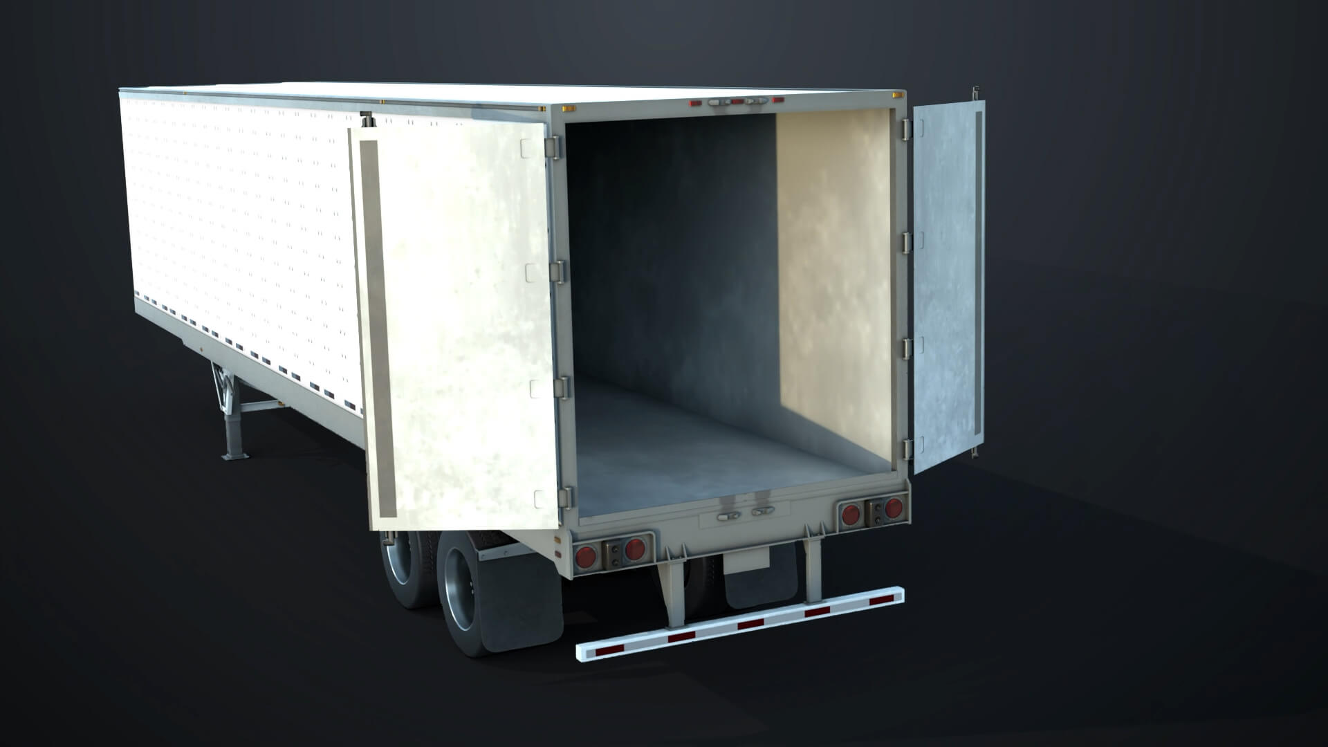 Semi Trailer 01 for Heavy Truck All PBR Unity UE Textures - 3D Model by ...