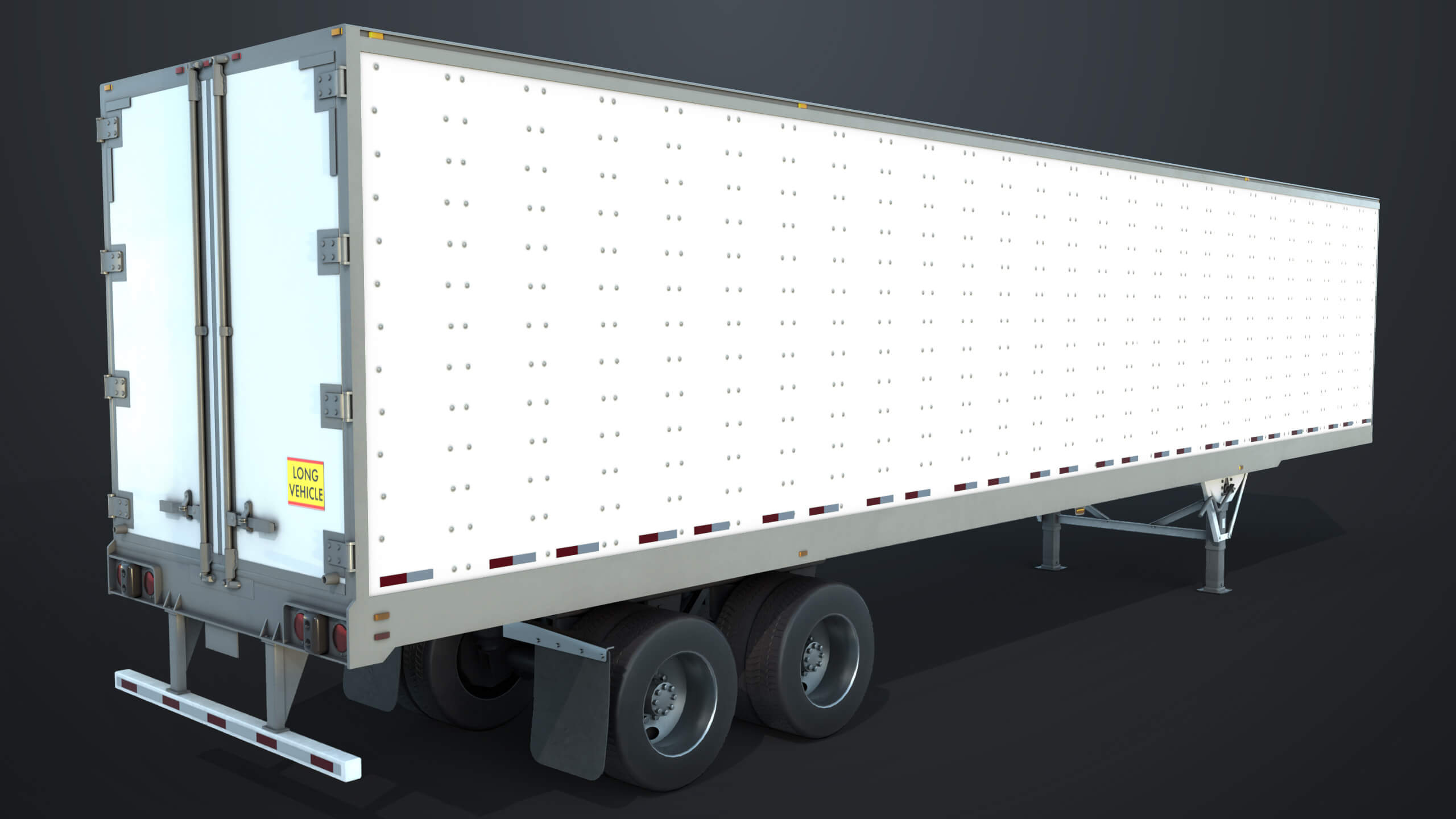 Semi Trailer 01 for Heavy Truck All PBR Unity UE Textures - 3D Model by ...