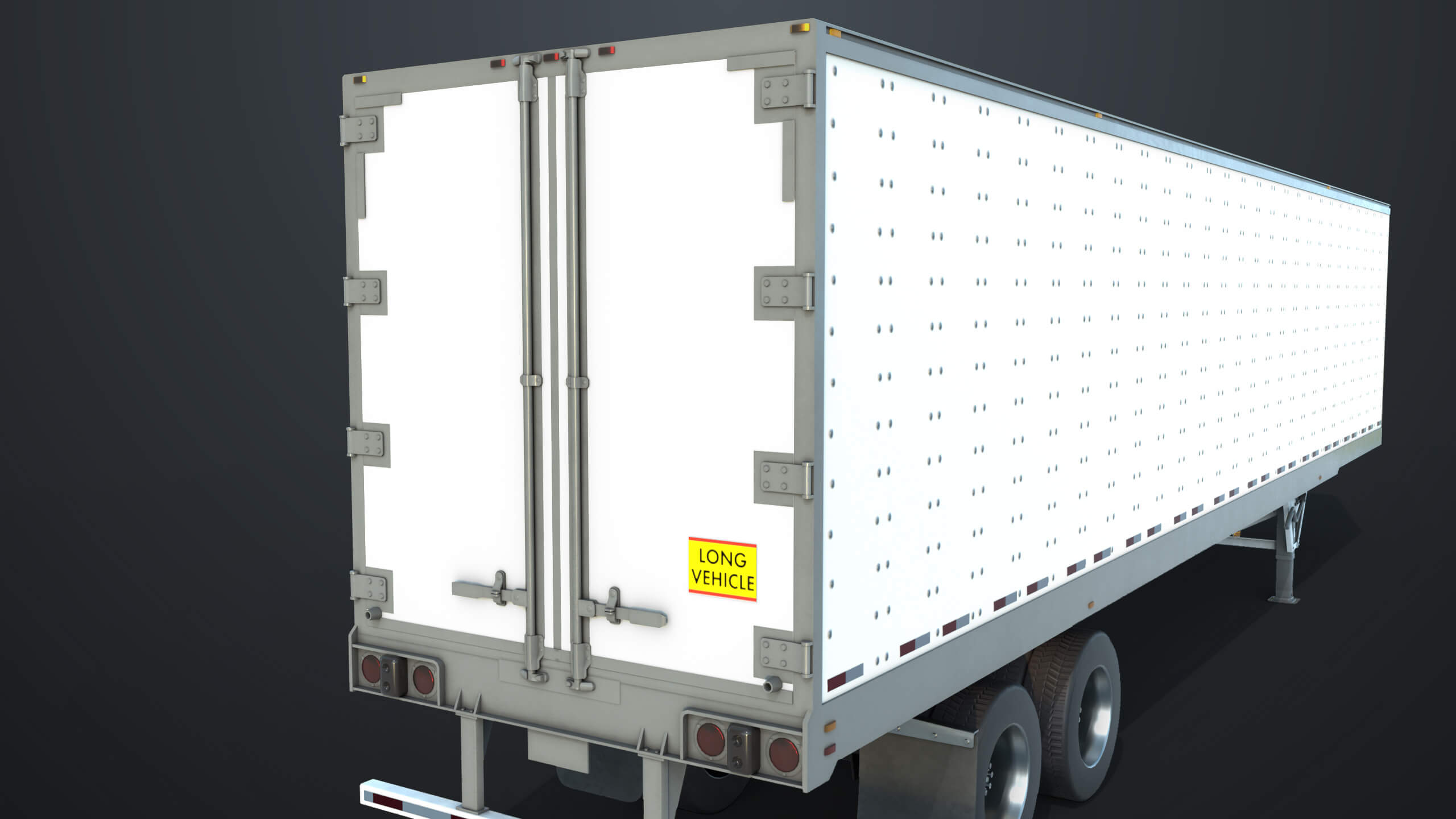 Semi Trailer 01 for Heavy Truck All PBR Unity UE Textures - 3D Model by ...