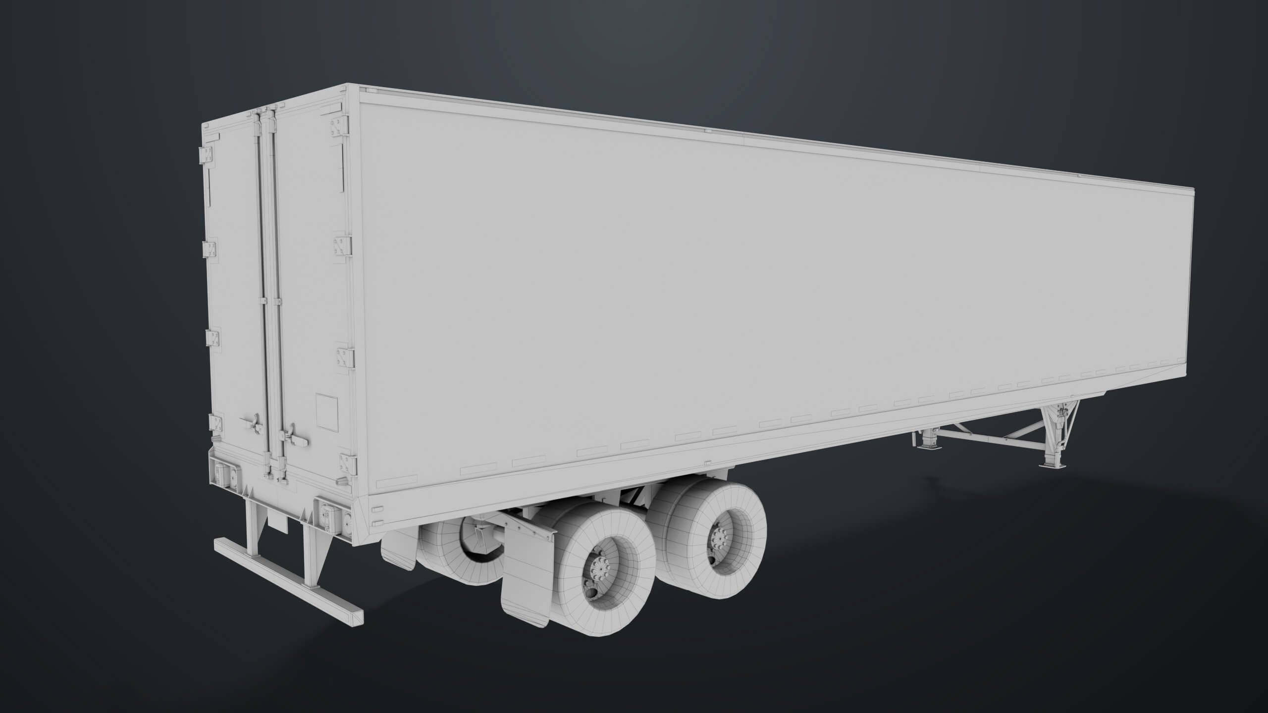 Semi Trailer 01 for Heavy Truck All PBR Unity UE Textures - 3D Model by ...