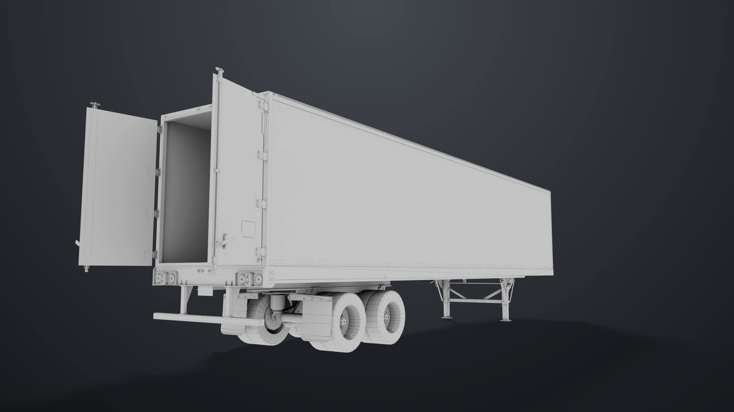 Semi Trailer 01 for Heavy Truck All PBR Unity UE Textures - 3D Model by ...