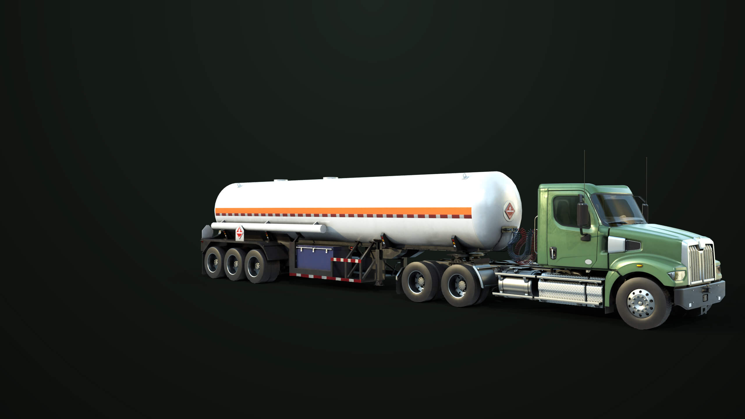 Semi Trailer Fuel Truck - 3D Model by Eight Vertex