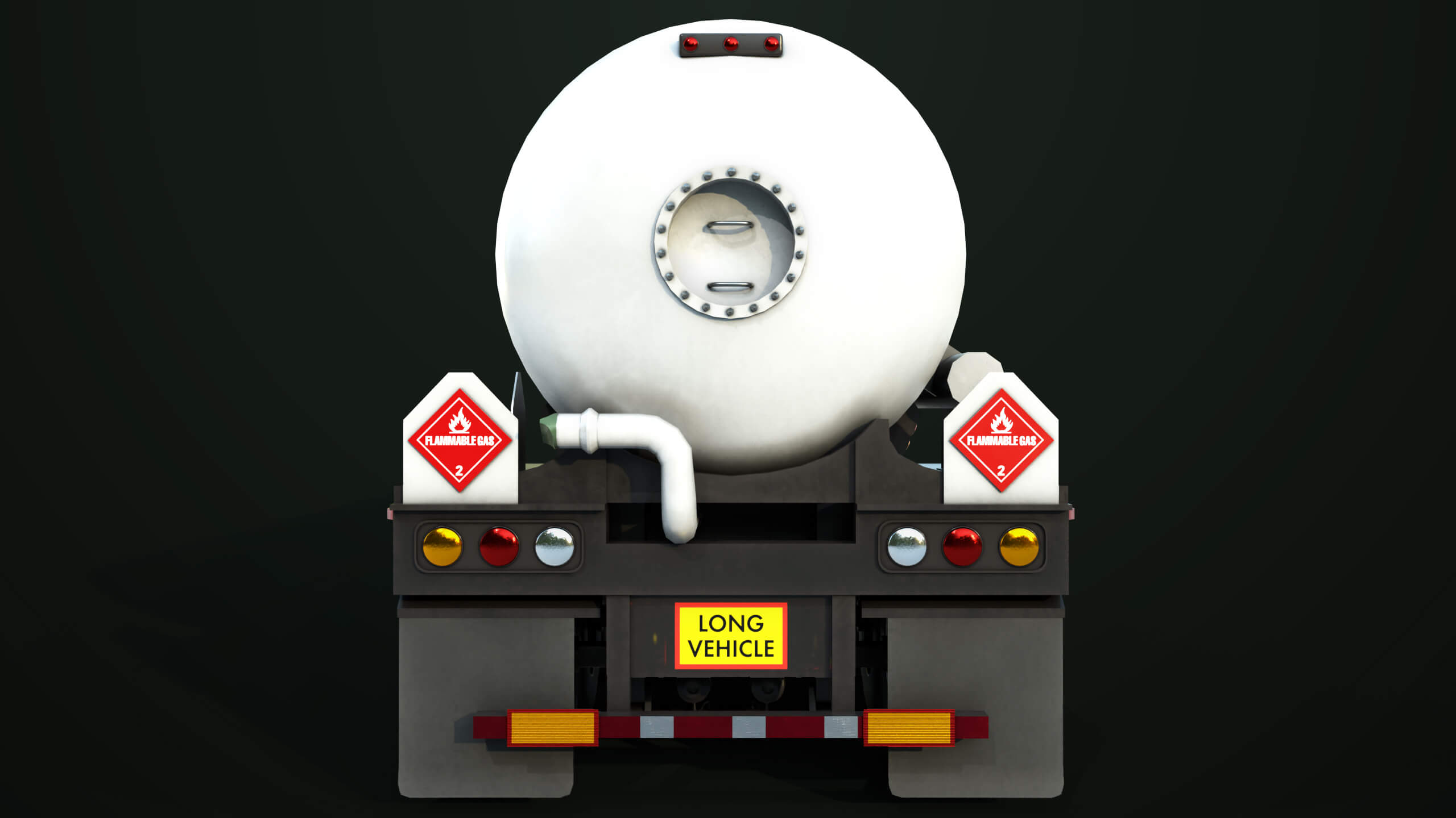 Semi Trailer Gas Tank Truck All PBR Unity UE Textures - 3D Model by ...
