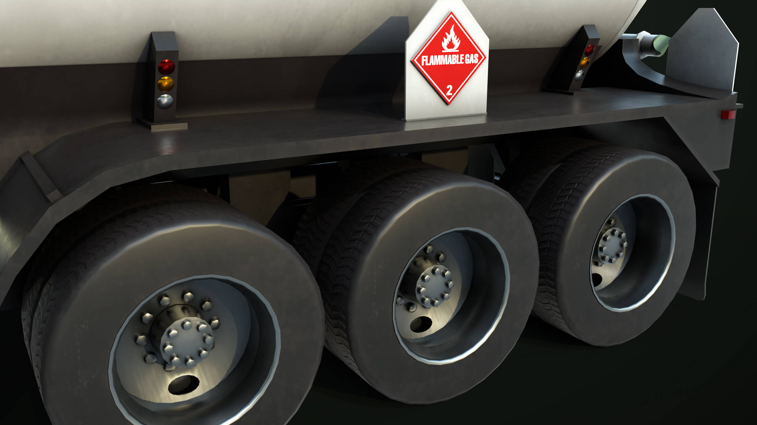 Semi Trailer Gas Tank Truck All PBR Unity UE Textures - 3D Model by ...