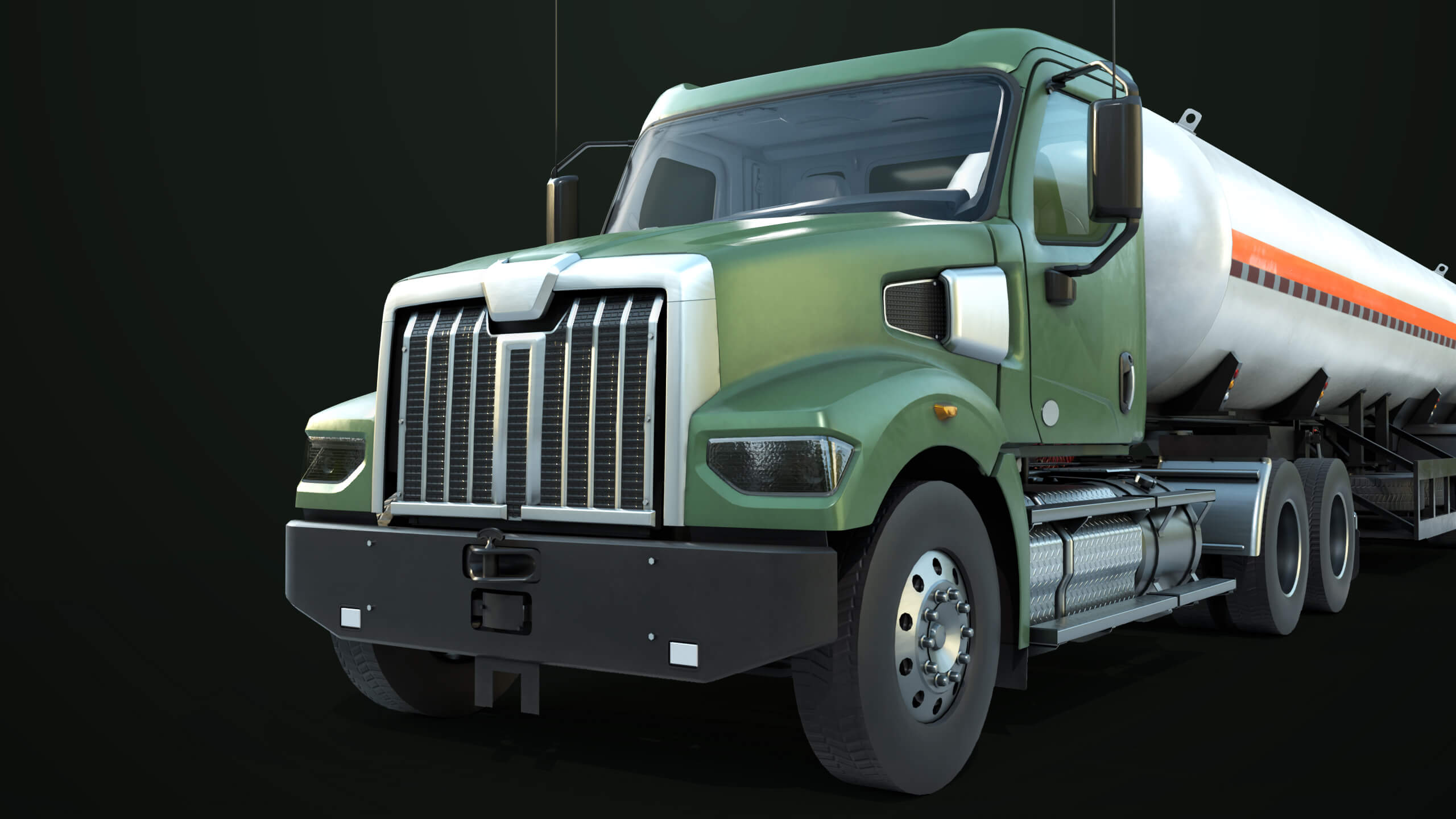 Semi Trailer Gas Tank Truck All PBR Unity UE Textures - 3D Model by ...