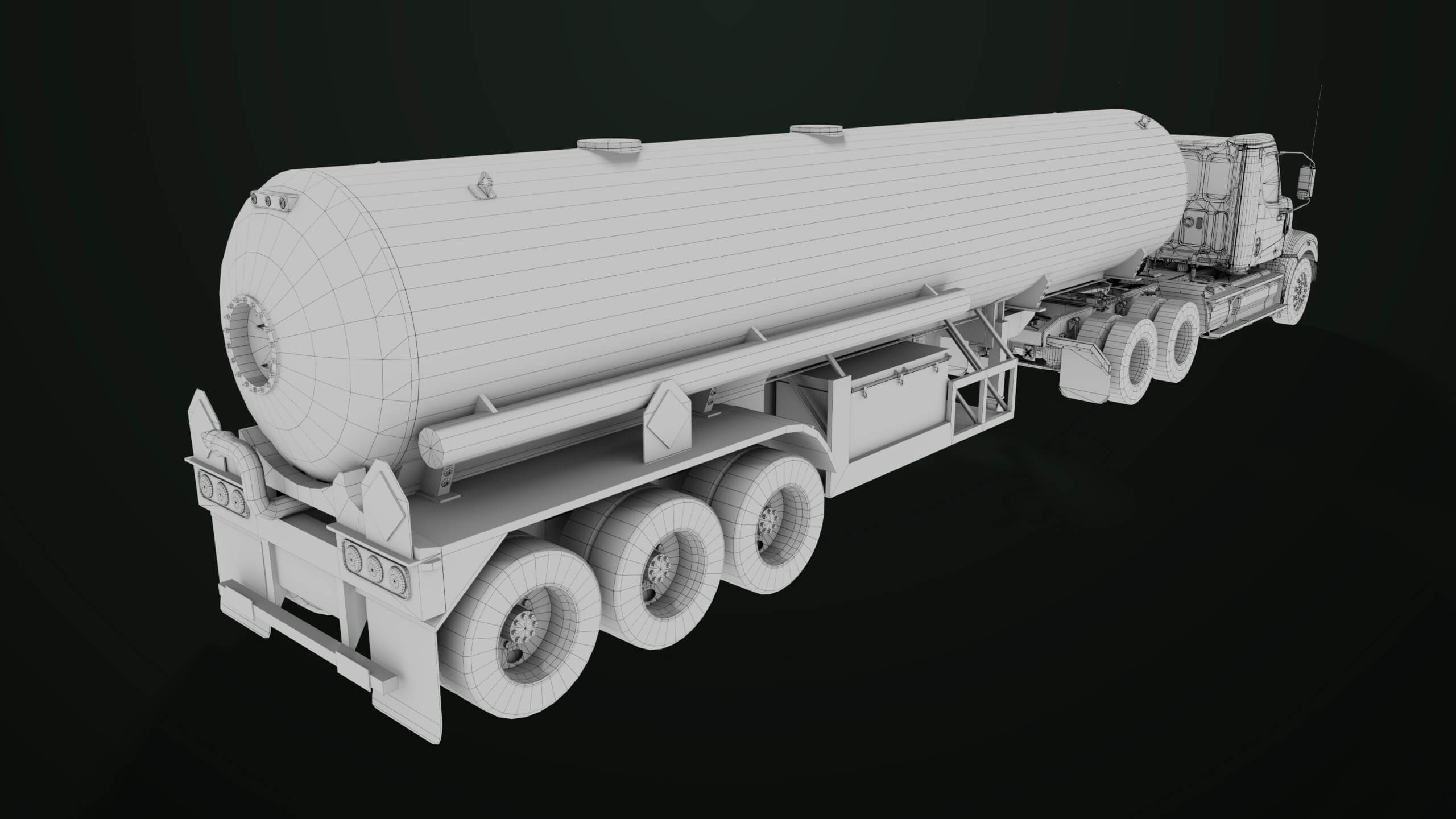 Semi Trailer Gas Tank Truck All PBR Unity UE Textures - 3D Model by ...