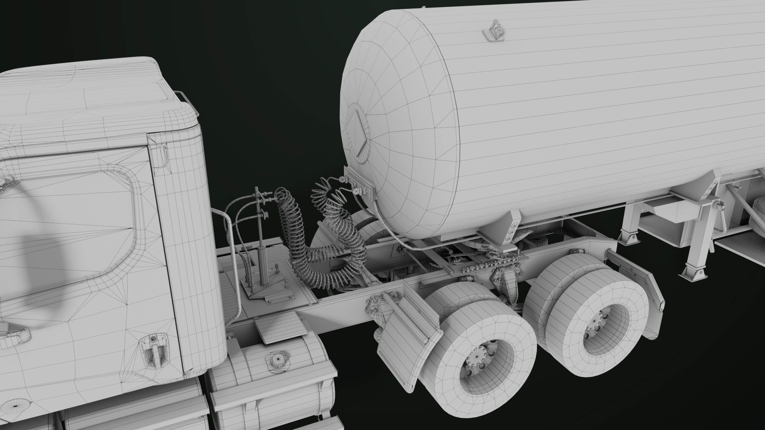 Semi Trailer Gas Tank Truck All PBR Unity UE Textures - 3D Model by ...