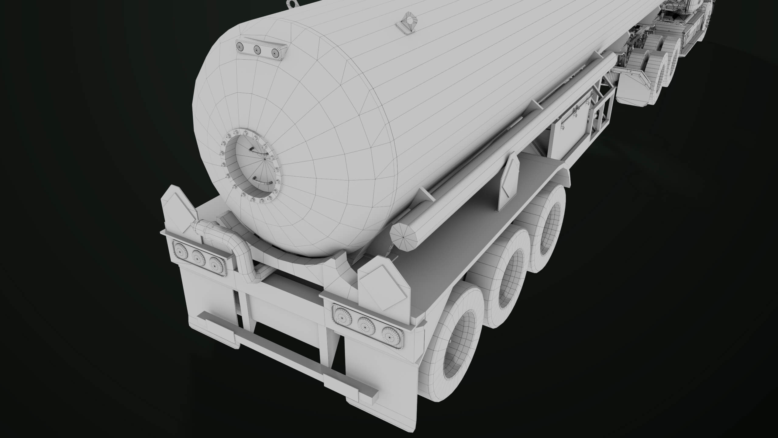 Semi Trailer Gas Tank Truck All PBR Unity UE Textures - 3D Model by ...