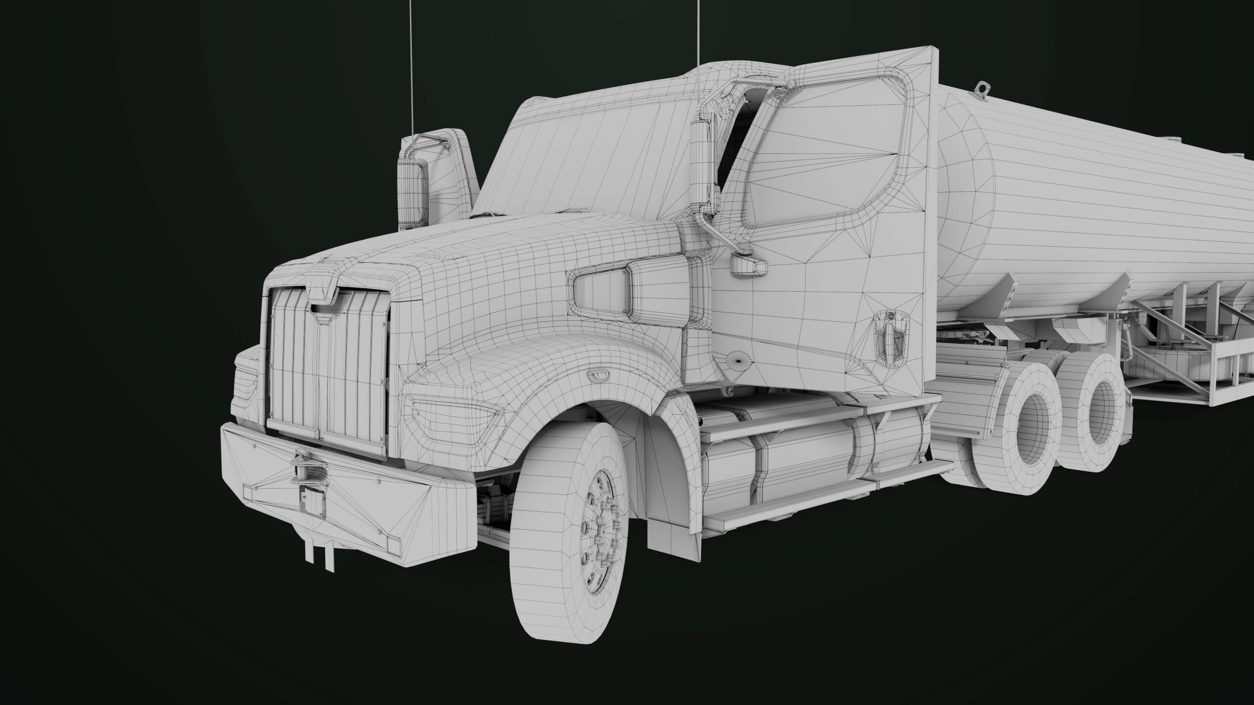 Semi Trailer Gas Tank Truck All PBR Unity UE Textures - 3D Model by ...