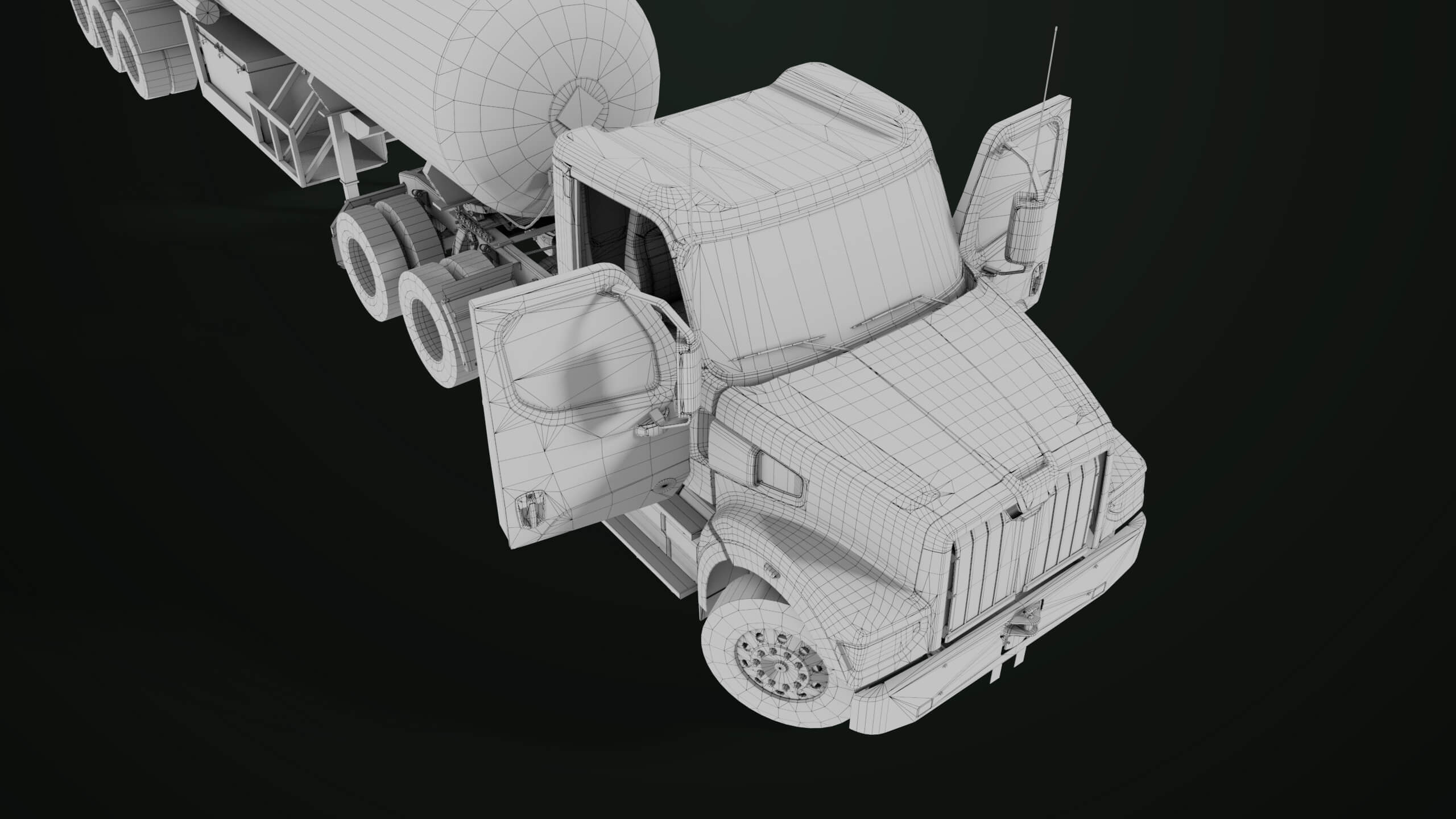 Semi Trailer Gas Tank Truck All PBR Unity UE Textures - 3D Model by ...