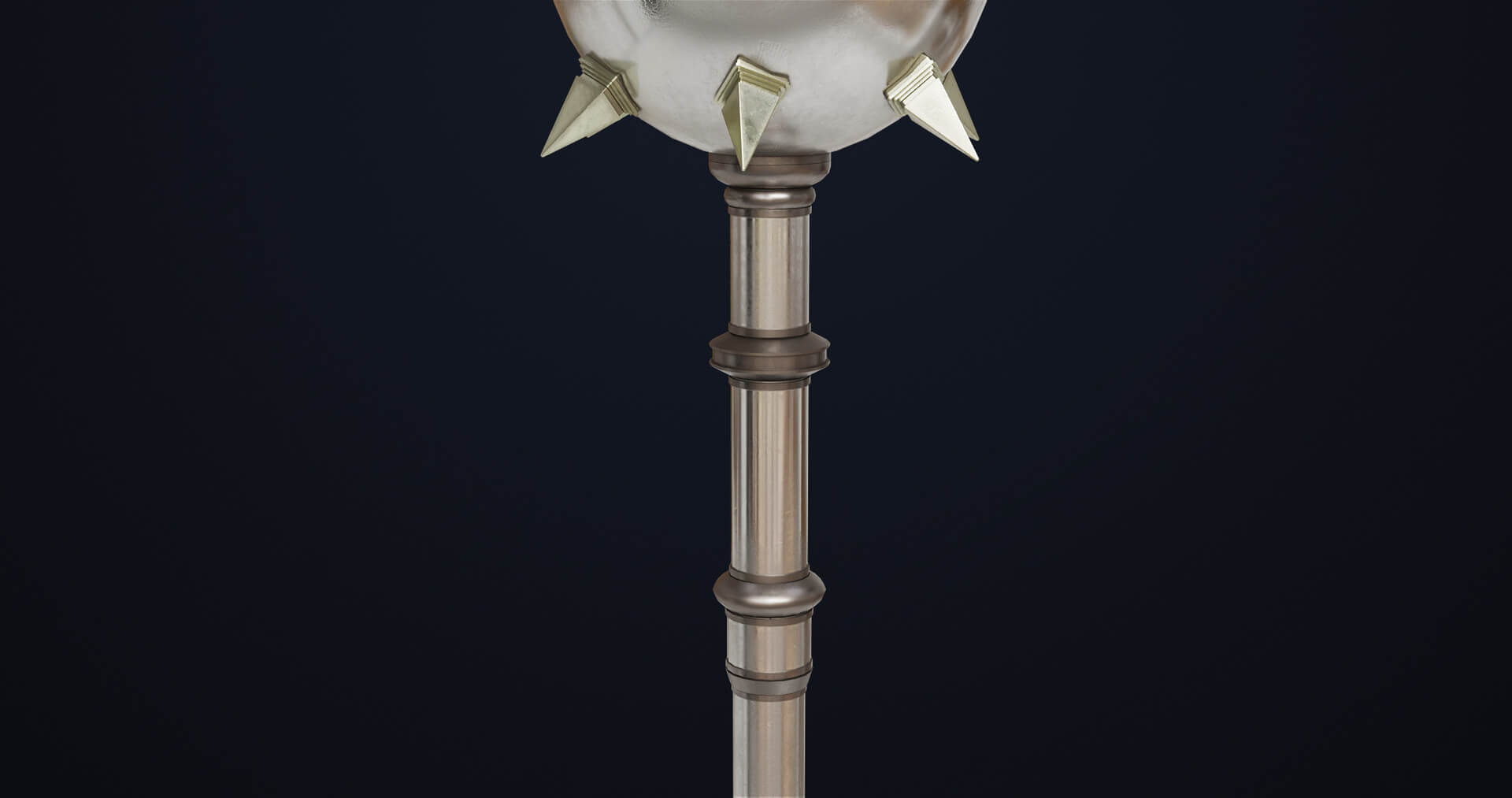 Silver Mace 01 All PBR Unity UE Textures Included - 3D Model by Eight Vertex