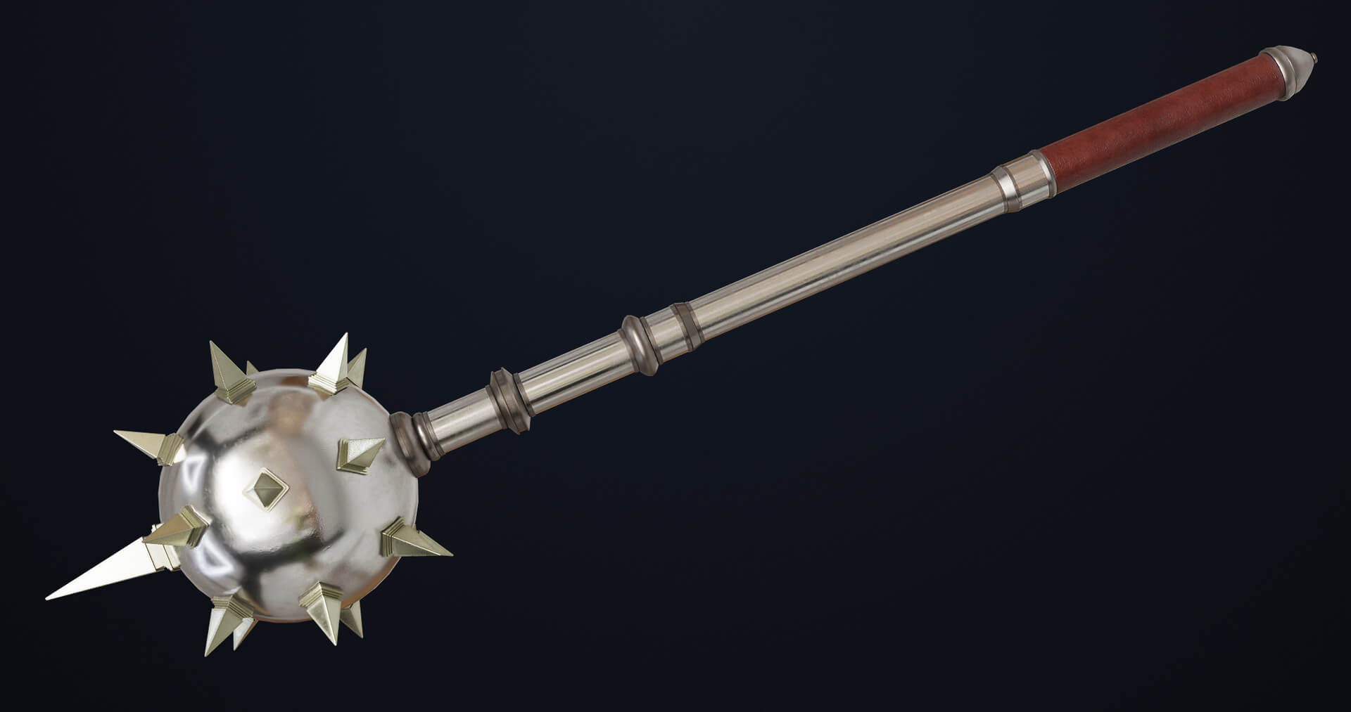 Silver Mace 01 All PBR Unity UE Textures Included - 3D Model by Eight ...