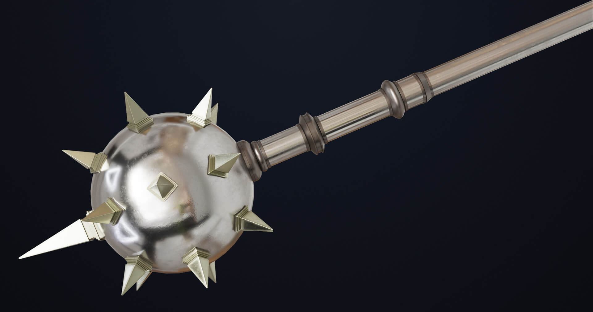 Silver Mace 01 All PBR Unity UE Textures Included - 3D Model by Eight ...