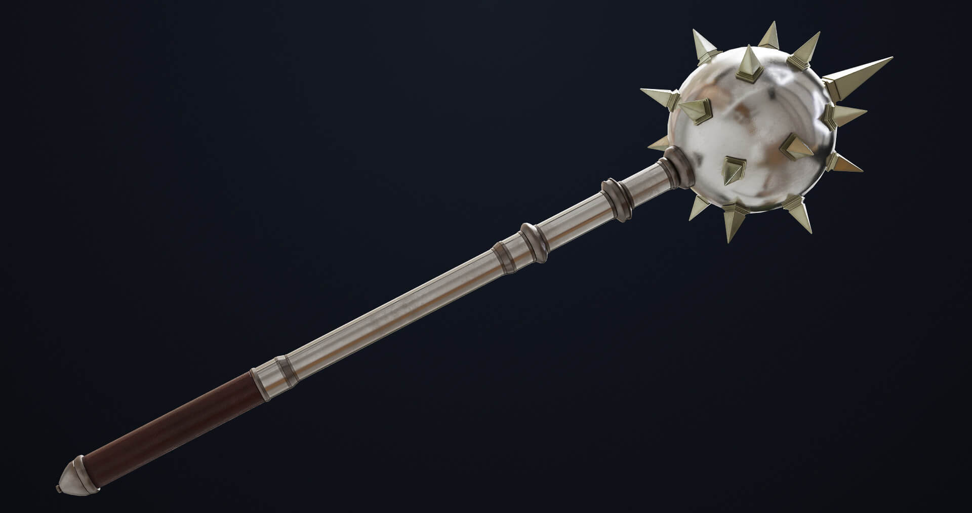 Silver Mace 01 All PBR Unity UE Textures Included - 3D Model by Eight ...