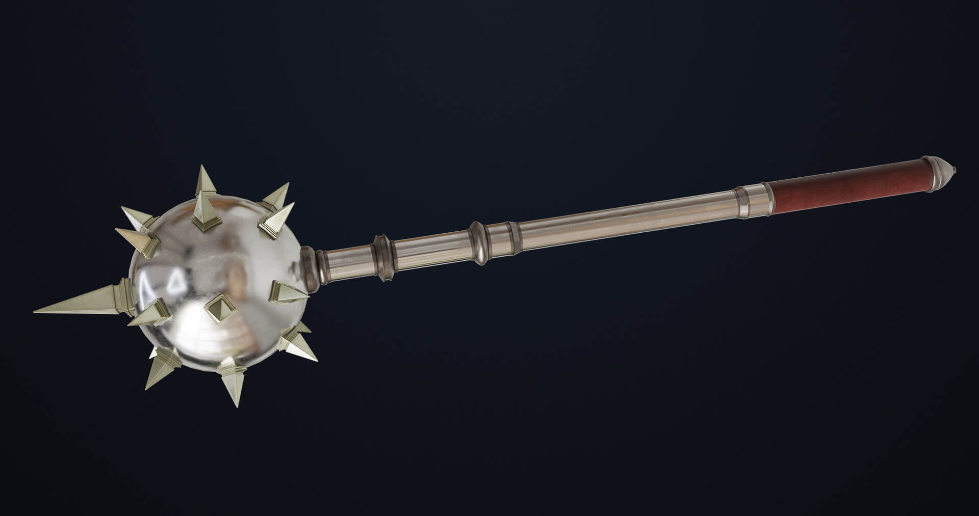 Silver Mace 01 All PBR Unity UE Textures Included - 3D Model by Eight ...