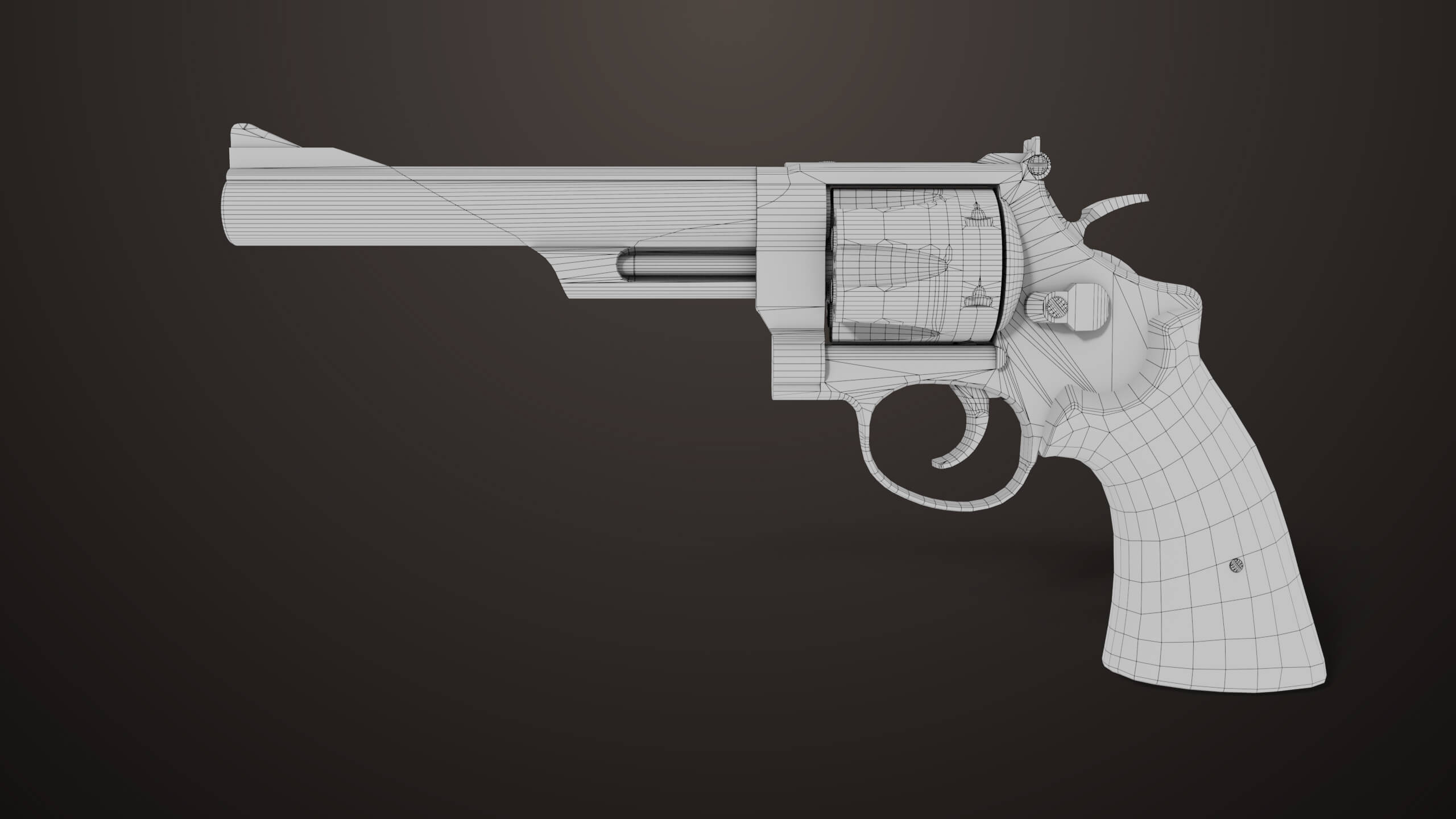 Revolver 01 Silver All PBR Unity UE Textures - 3D Model by Eight Vertex