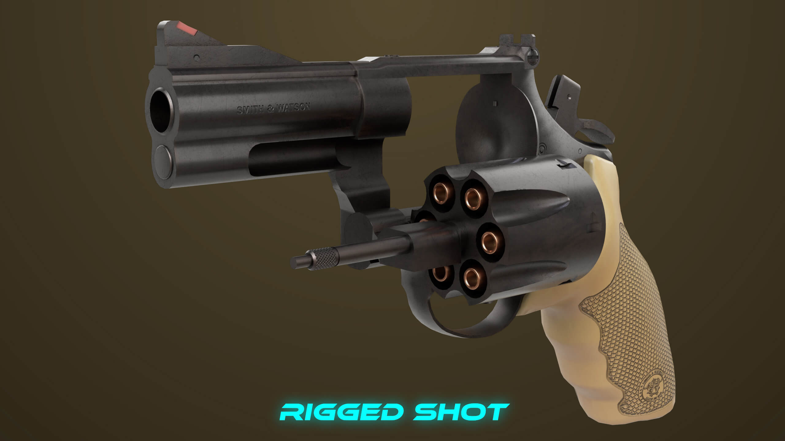 Small Revolver 06 Black All PBR Unity UE Textures - 3D Model by Eight ...