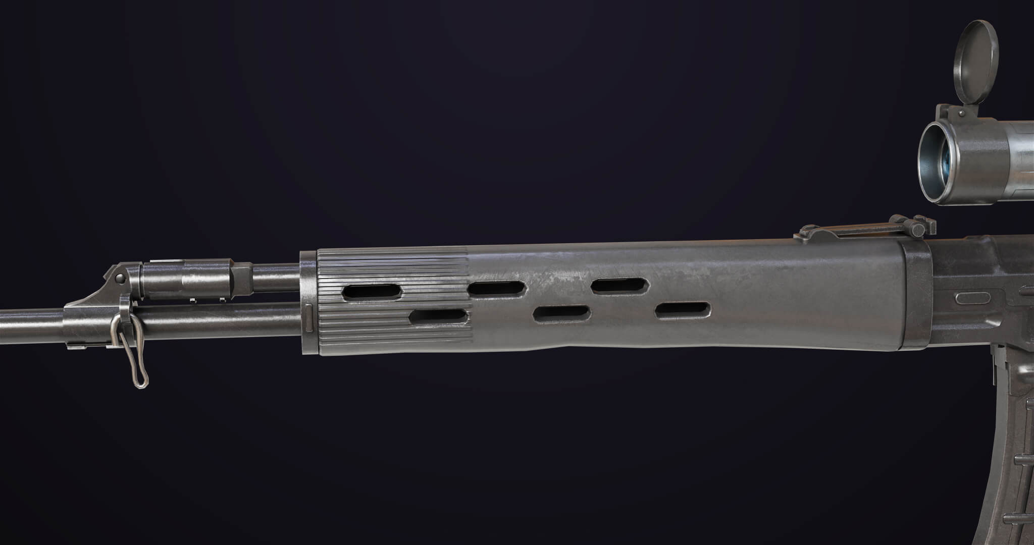 Sniper Rifle 01 Black Rig All PBR Unity UE Textures - 3D Model by Eight ...